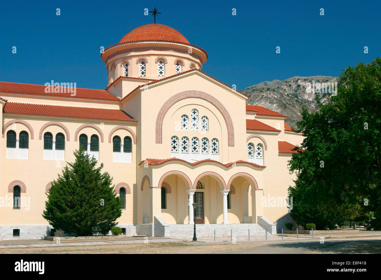 Monastery and church of Agios Gerasimos, Kefalonia, Greece Stock Photo ...