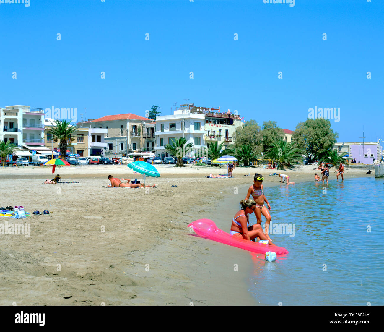 Beach, Rethymnon, Crete, Greece Stock Photo - Alamy