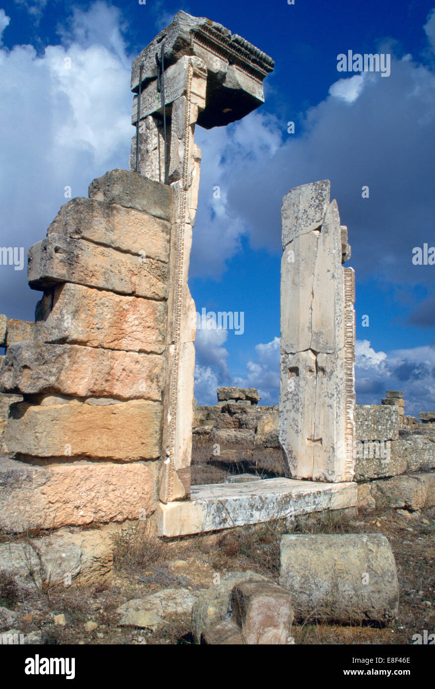 Temple doorway, Cyrene, Libya Stock Photo - Alamy