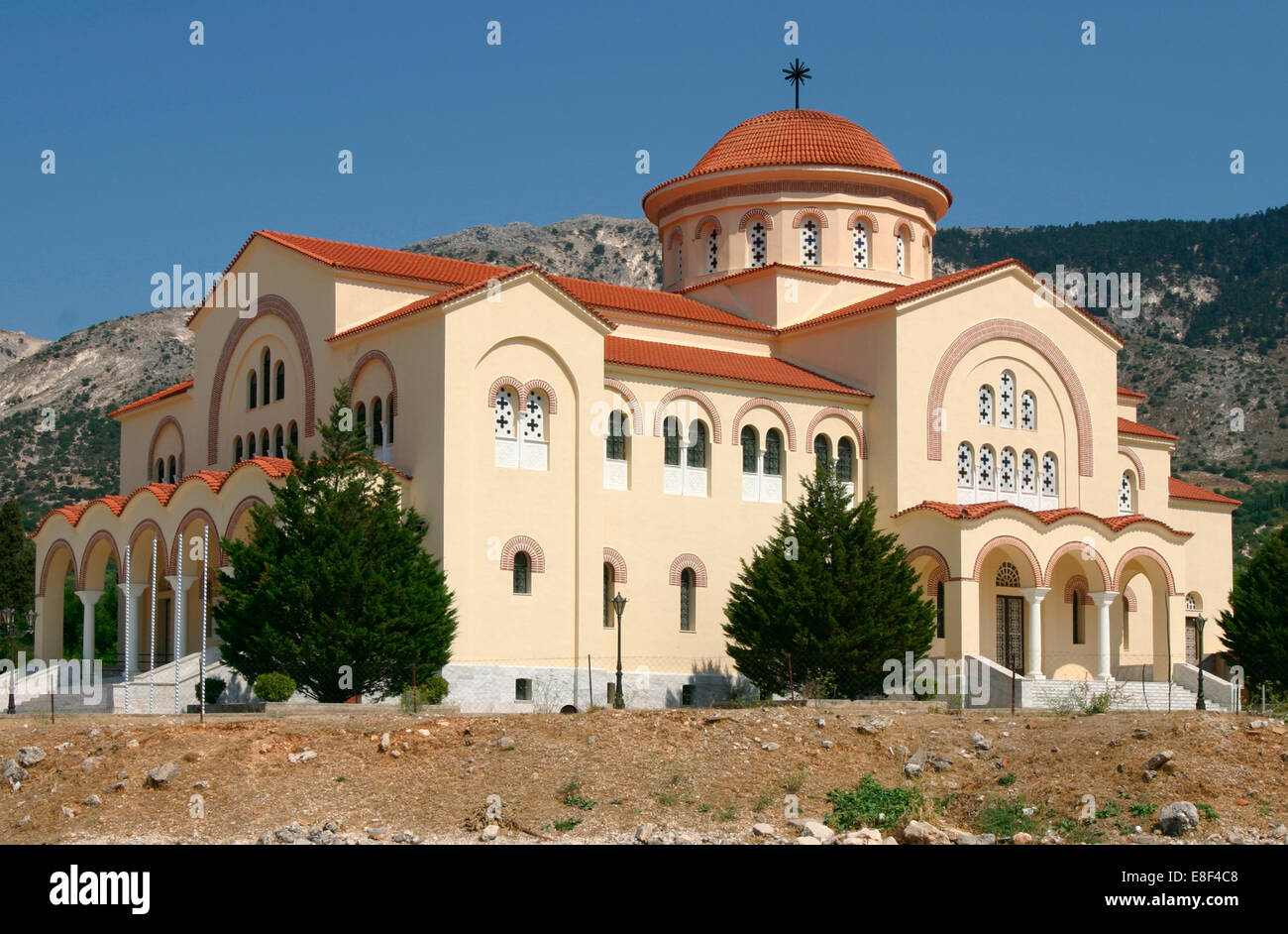 Monastery and church of Agios Gerasimos, Kefalonia, Greece Stock Photo ...