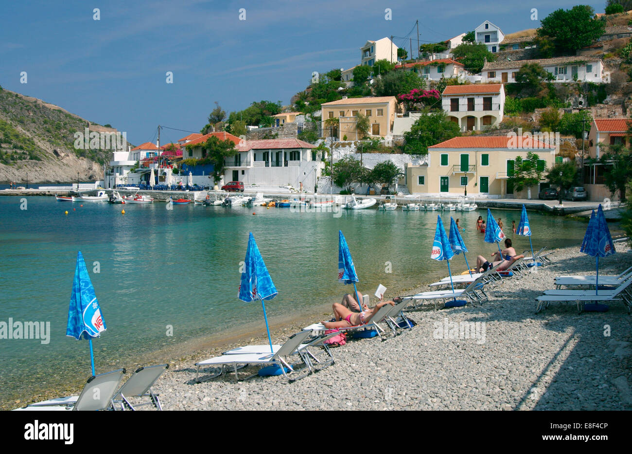 Beach, Assos, Kefalonia, Greece Stock Photo - Alamy