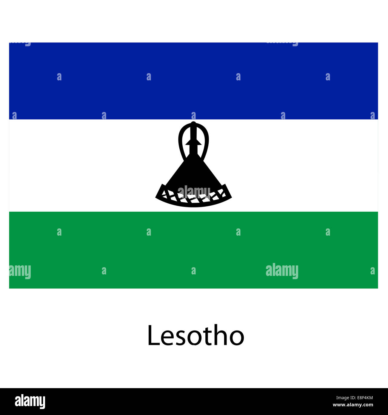 Flag of the country lesotho. Vector illustration Stock Photo - Alamy