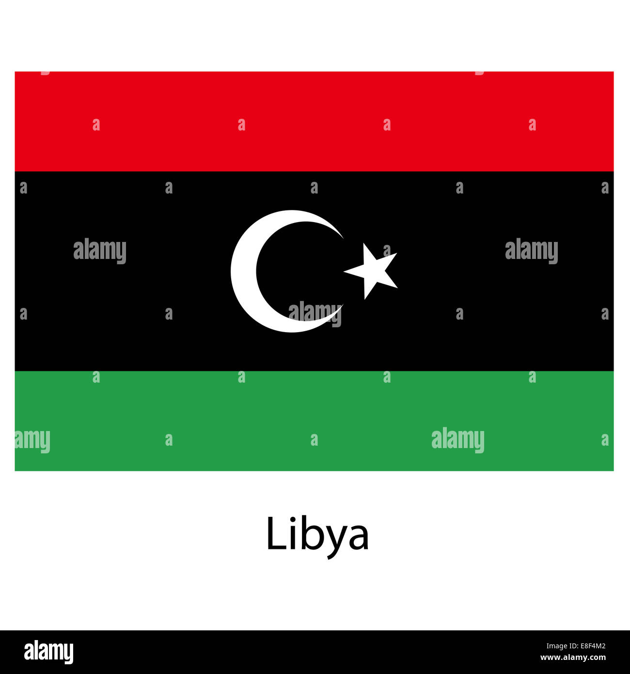 Flag of the country libya. Vector illustration Stock Photo - Alamy