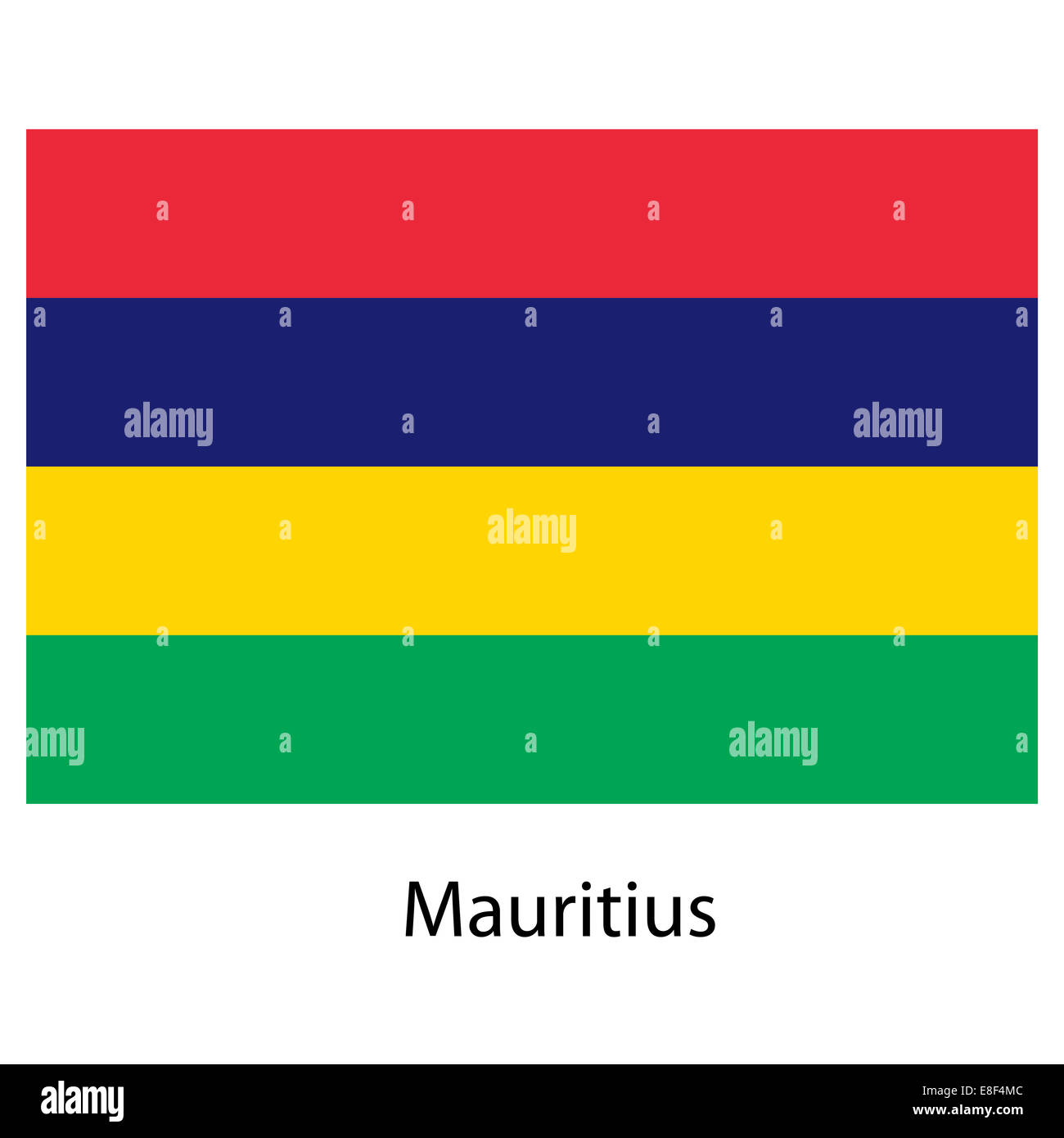 Flag of the country mauritius. Vector illustration Stock Photo - Alamy