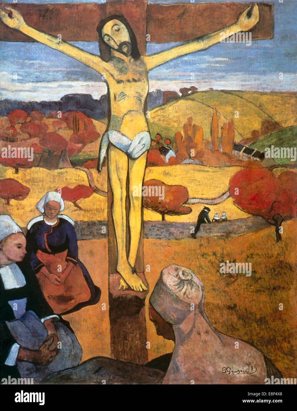 The Yellow Christ. Artist: Gauguin, Paul Eugéne Henri (1848-1903 Stock ...