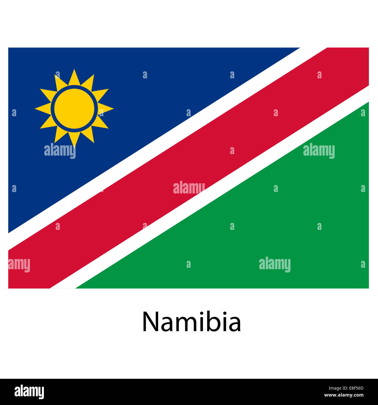 Flag of the country namibia. Vector illustration Stock Photo - Alamy