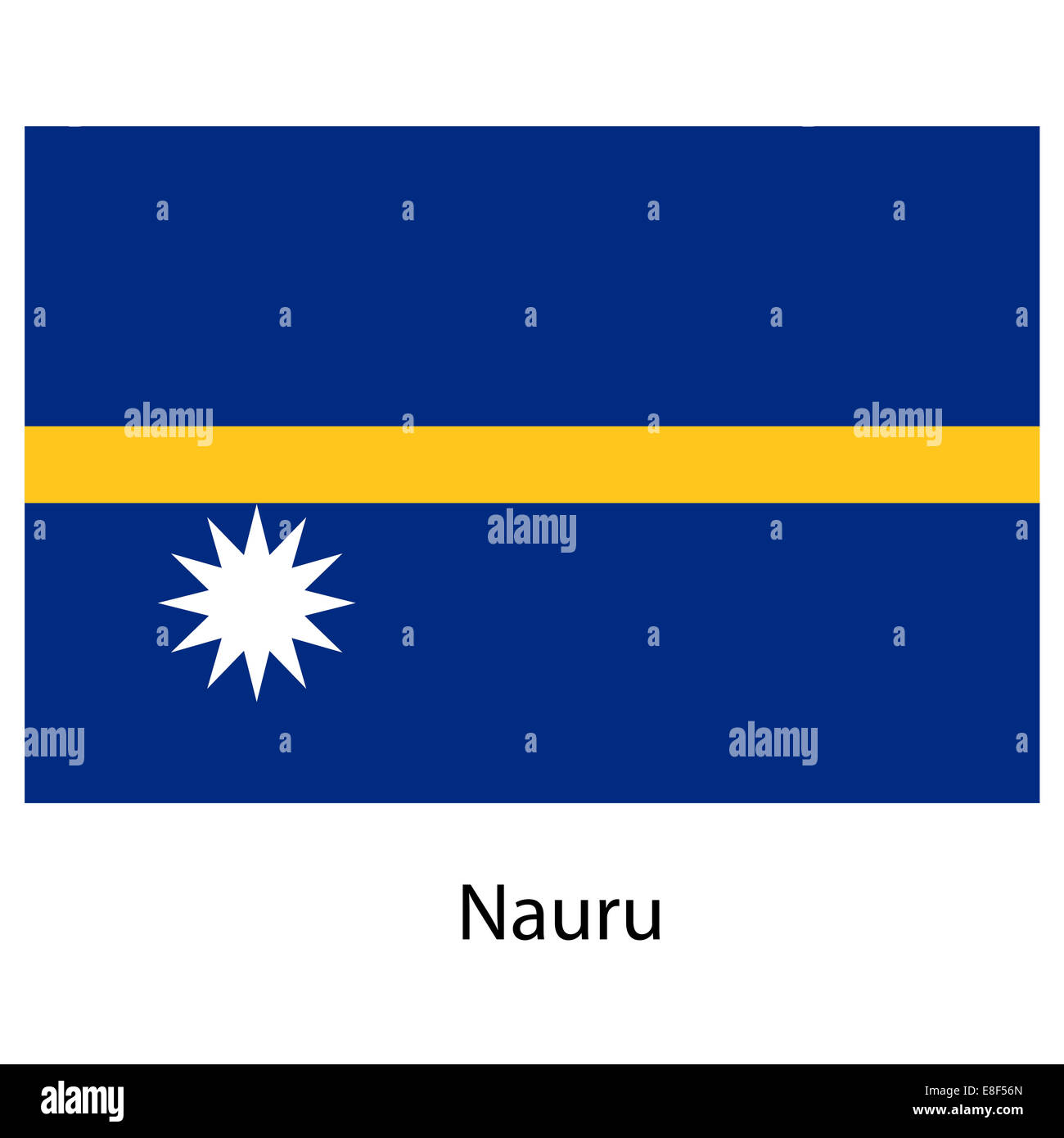 Flag of the country nauru. Vector illustration Stock Photo - Alamy