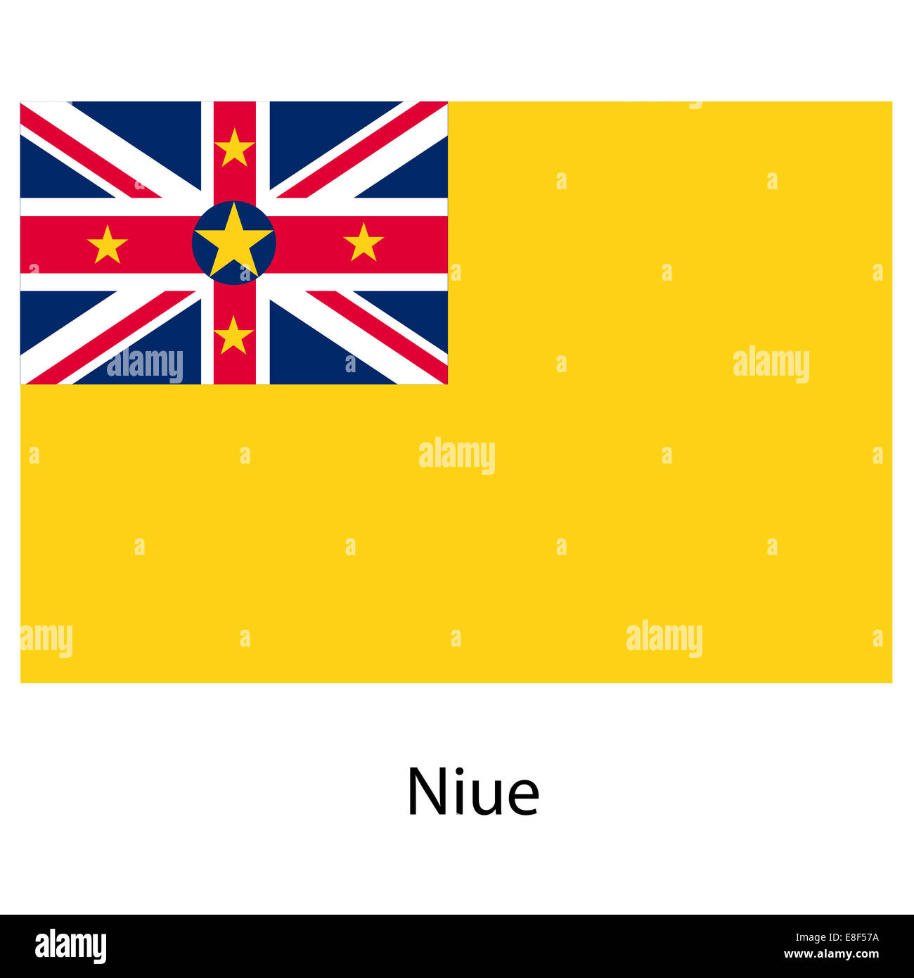 Flag of the country niue. Vector illustration Stock Photo - Alamy
