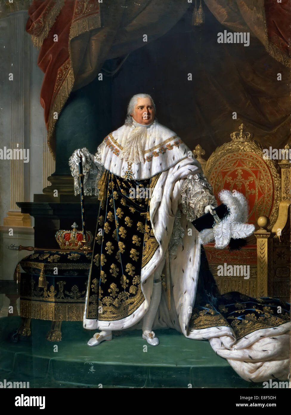 Portrait of Louis XVIII (1755-1824) in coronation robes. Artist ...