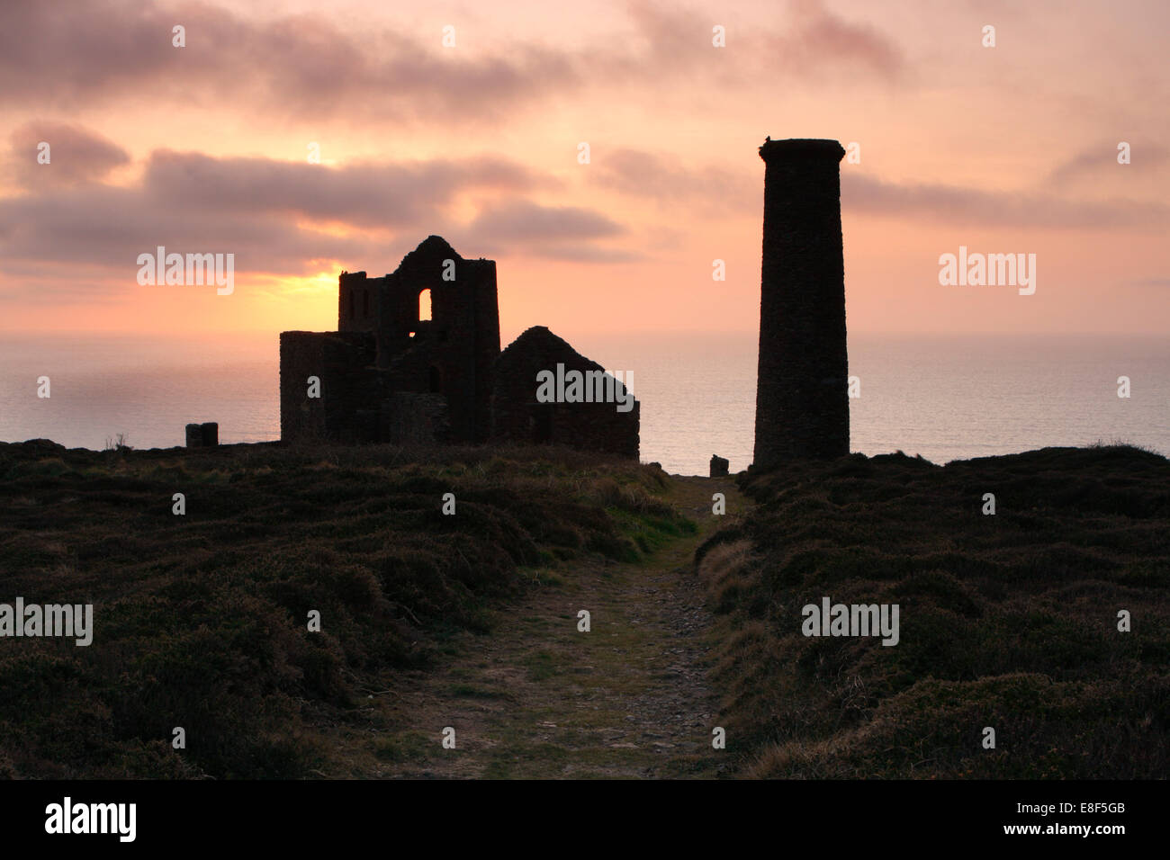 Sunset, Wheal Coates tin mine, St Agnes, Cornwall, 2009 Stock Photo - Alamy