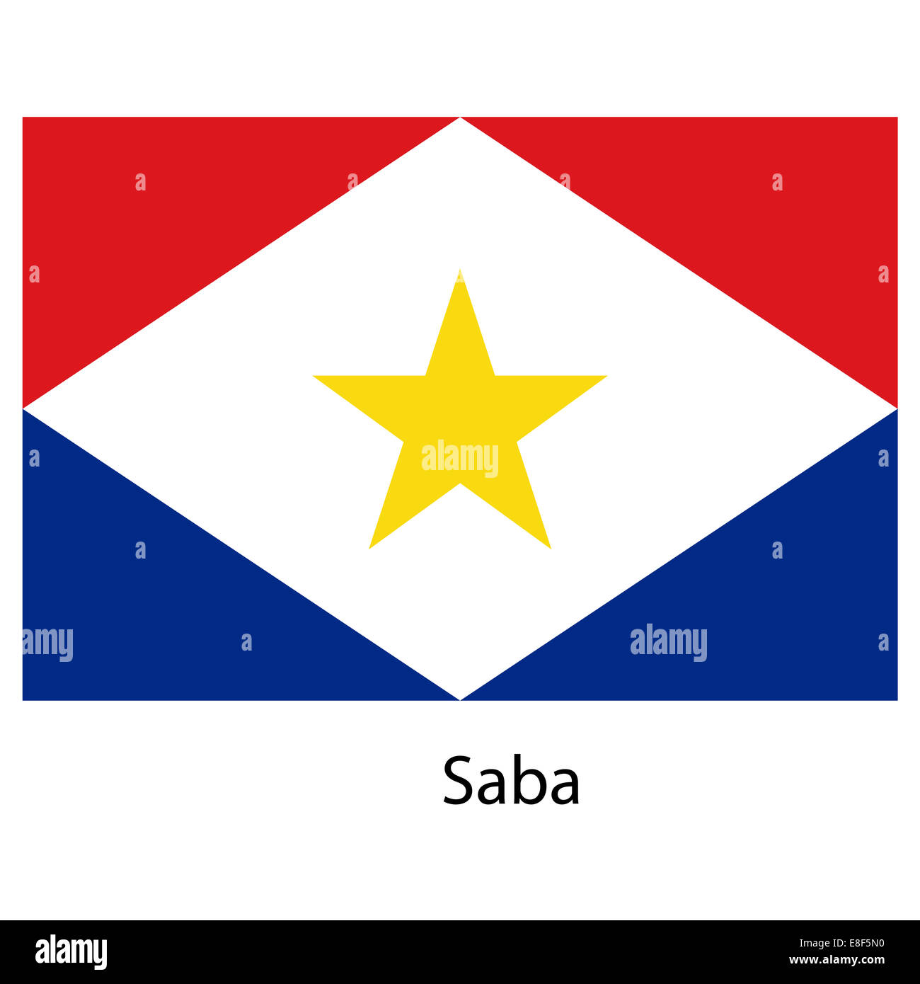 Flag of the country saba. Vector illustration Stock Photo - Alamy