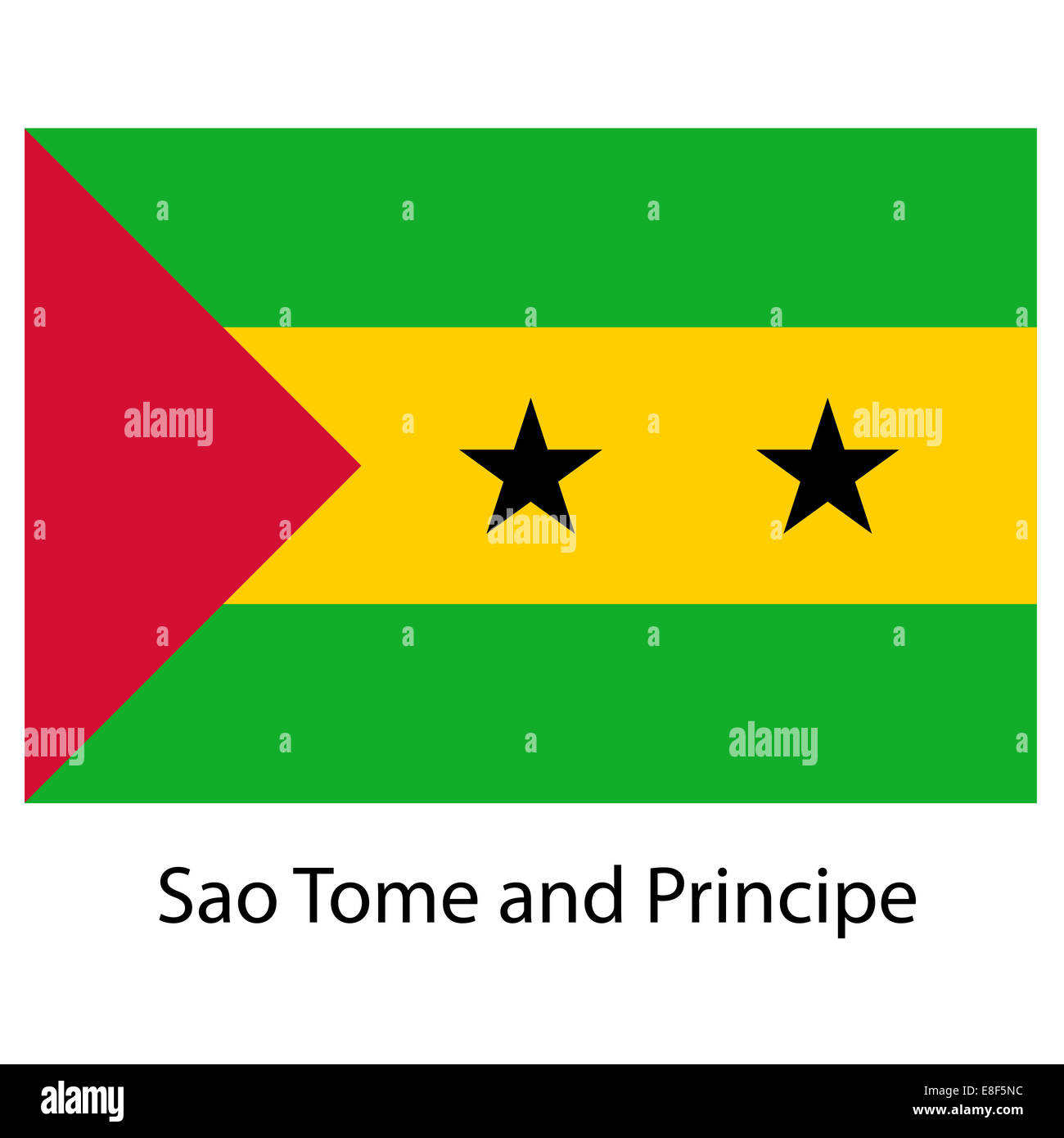 Flag of the country sao tome and principe. Vector illustration Stock ...