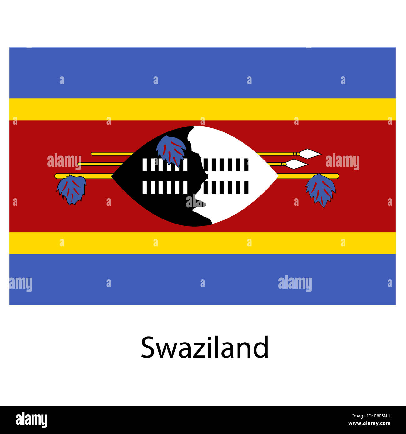 Flag of the country swaziland. Vector illustration Stock Photo - Alamy