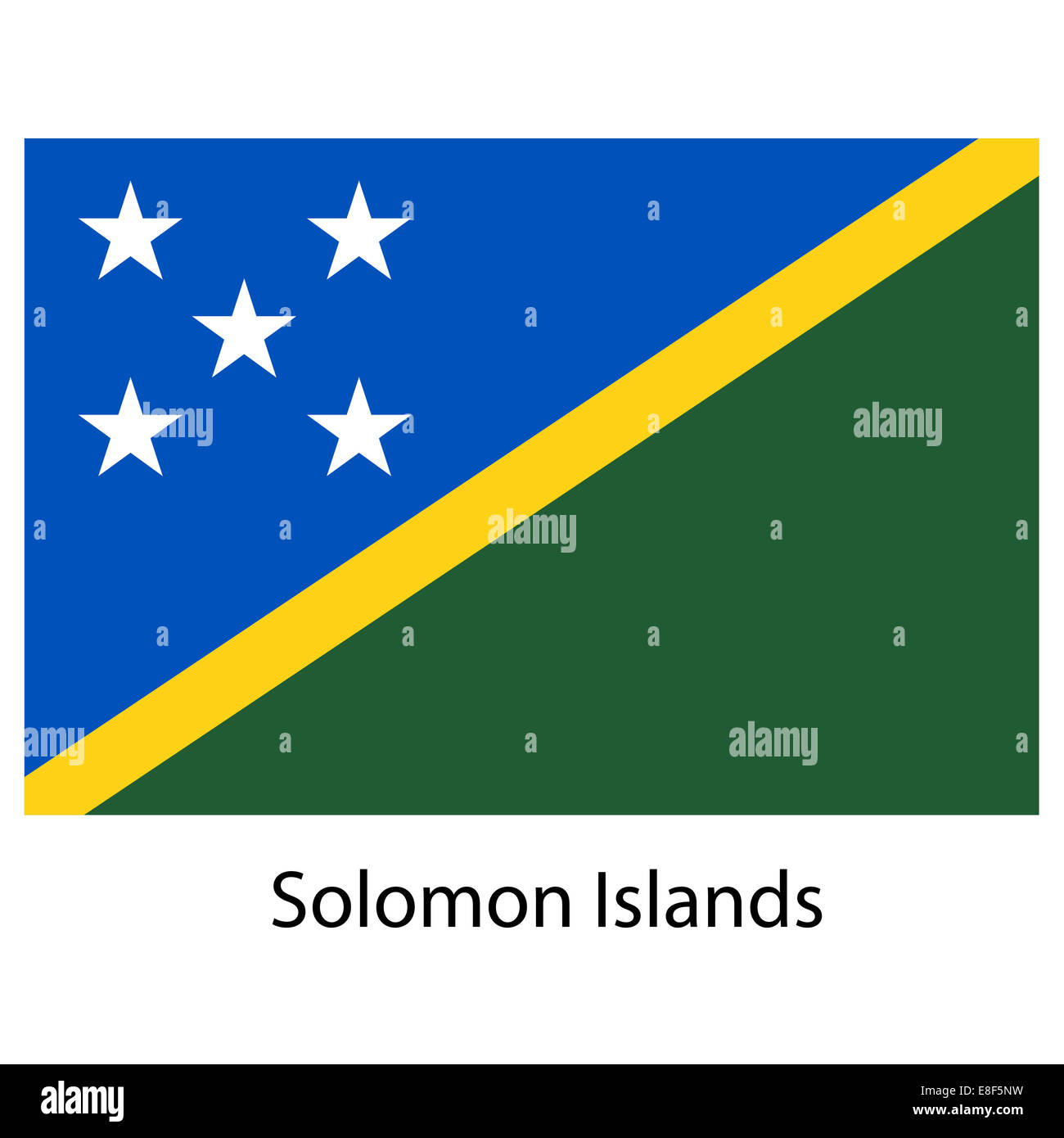 Flag of the country solomon islands. Vector illustration Stock Photo ...