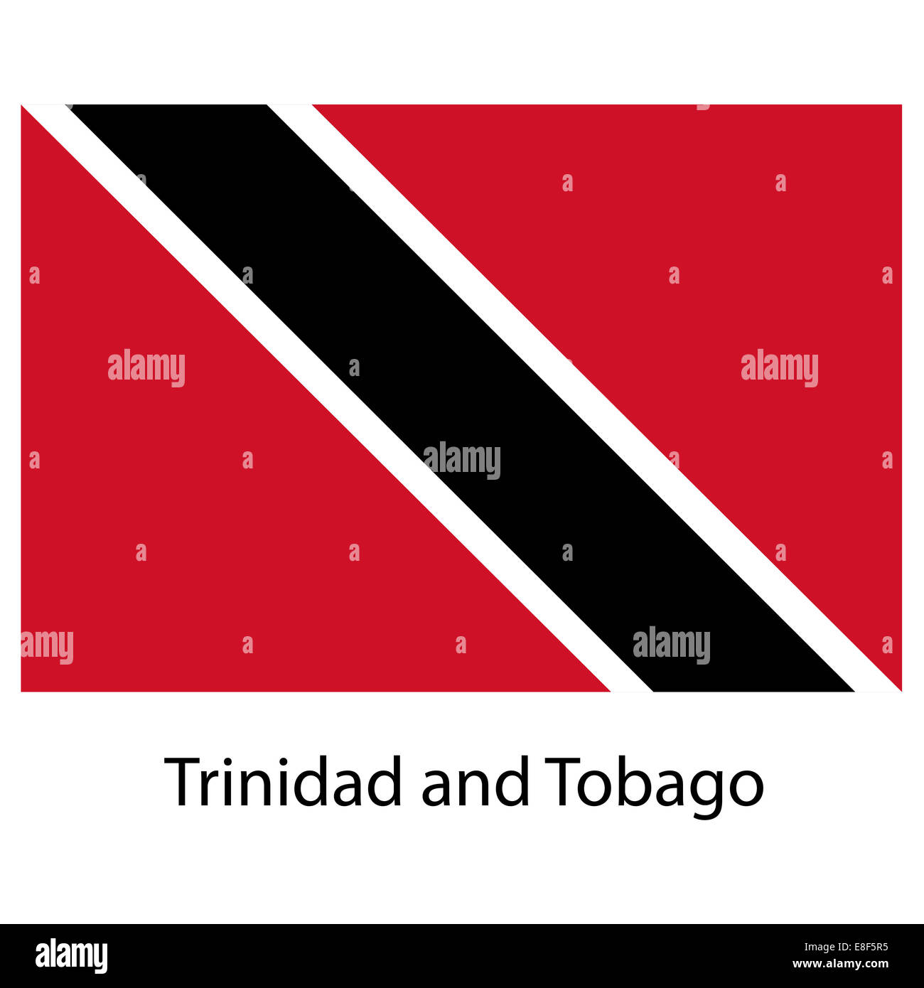 Flag Of The Country Trinidad And Tobago Vector Illustration Stock