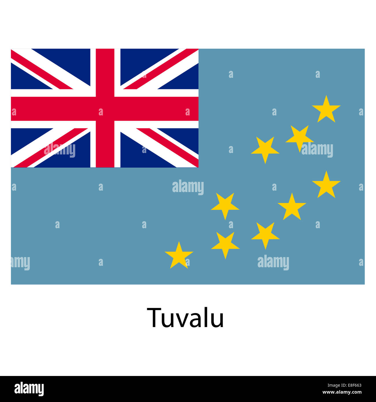 Flag of the country tuvalu. Vector illustration Stock Photo - Alamy