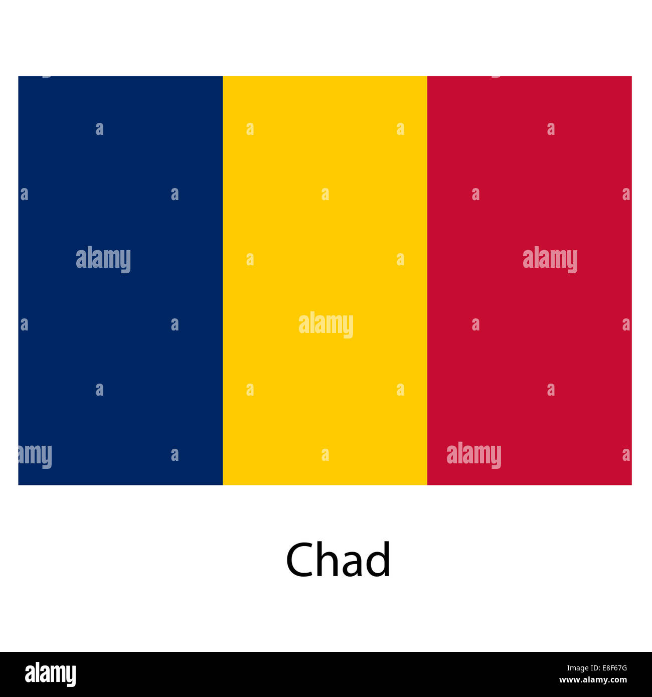 Flag of the country chad. Vector illustration Stock Photo - Alamy