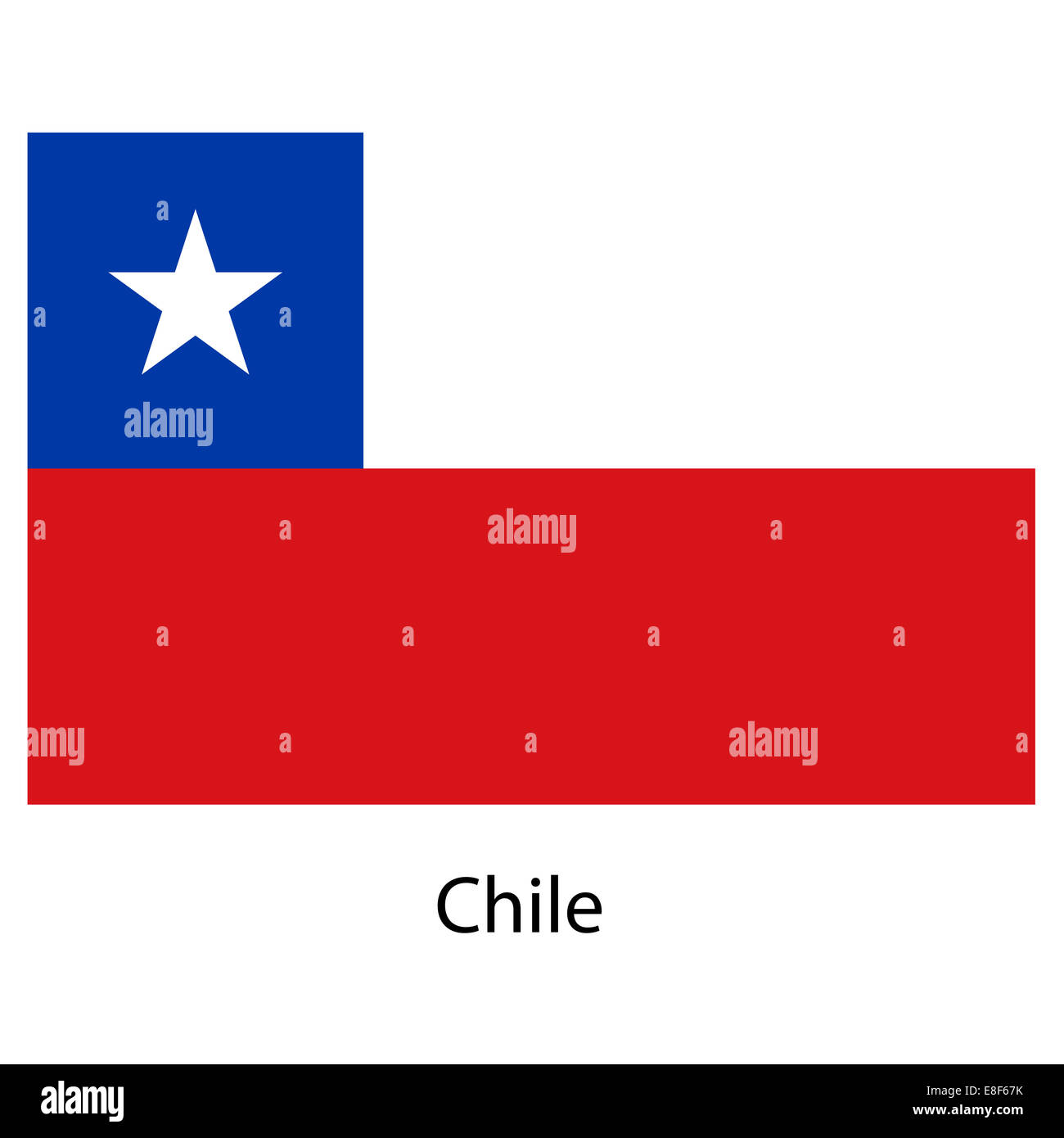 Flag of the country chile. Vector illustration Stock Photo - Alamy