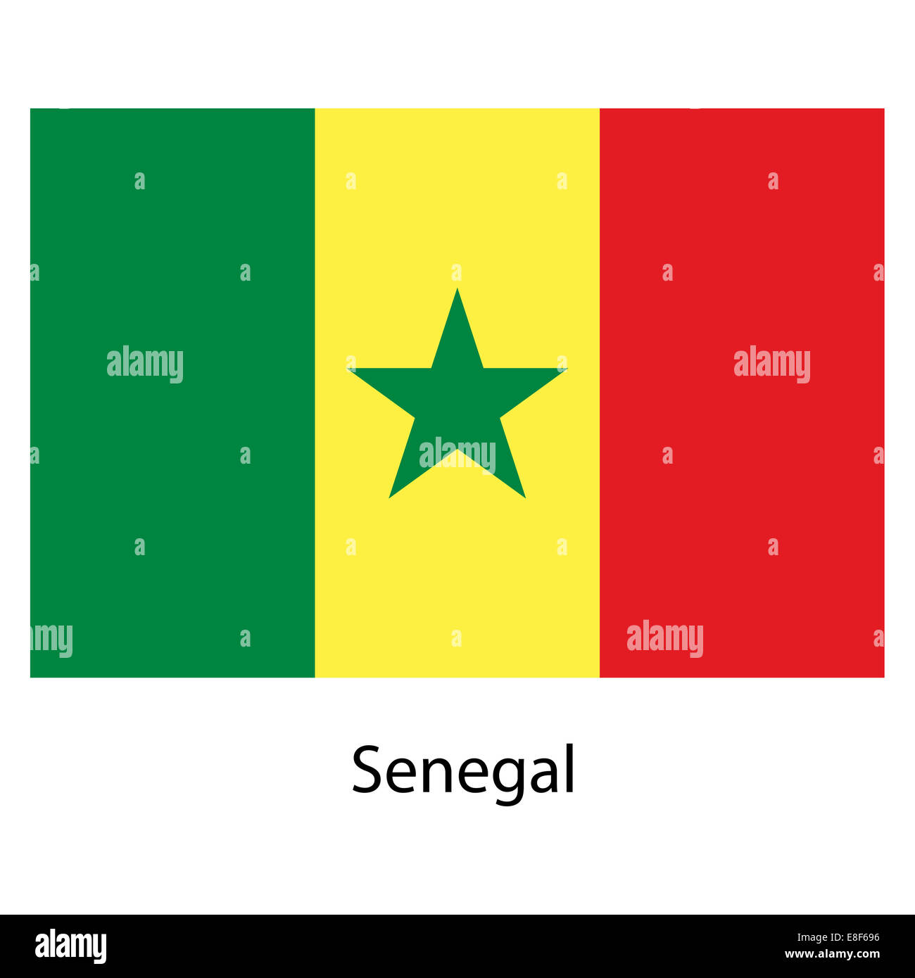 Flag of the country Senegal. Vector illustration Stock Photo - Alamy