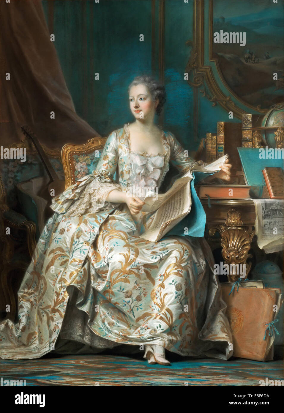 Portrait of the Marquise de Pompadour (1721-1764). Artist: La Tour ...