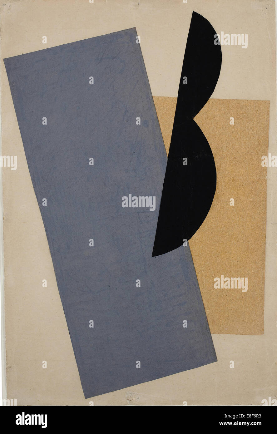Composition (Blue-Yellow-Black). Artist: Popova, Lyubov Sergeyevna ...