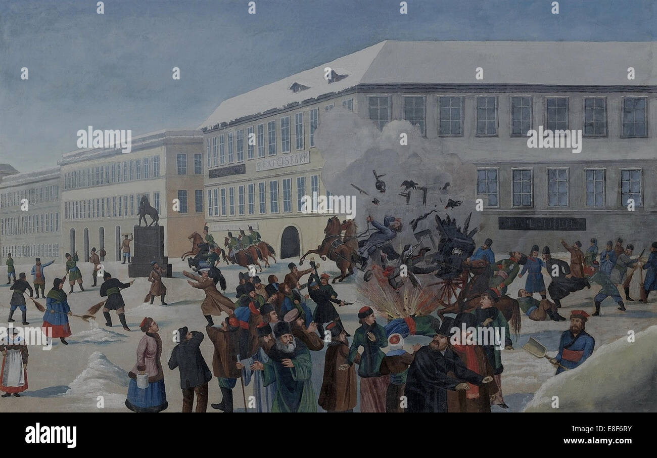 The Assassination of Alexander II on 13 March 1881. Artist: Anonymous ...