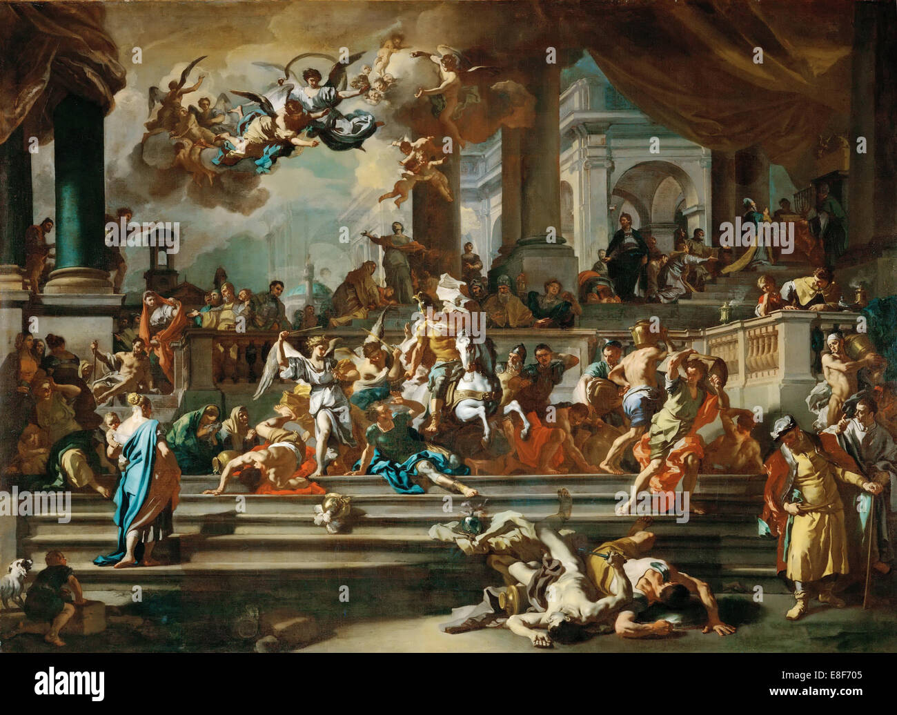 The Expulsion of Heliodorus from the Temple. Artist: Solimena ...