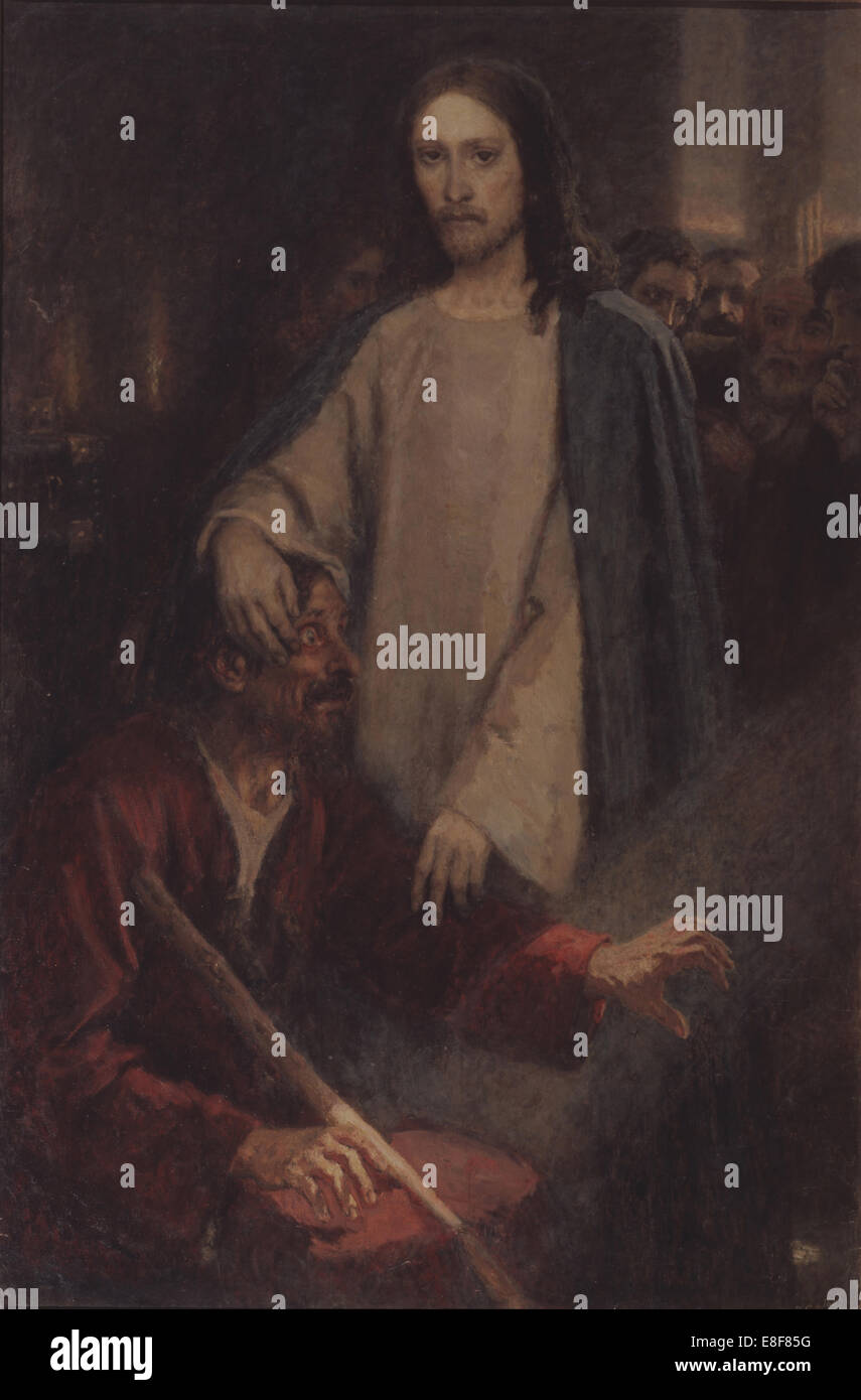 Jesus healing the blind man hi-res stock photography and images - Alamy