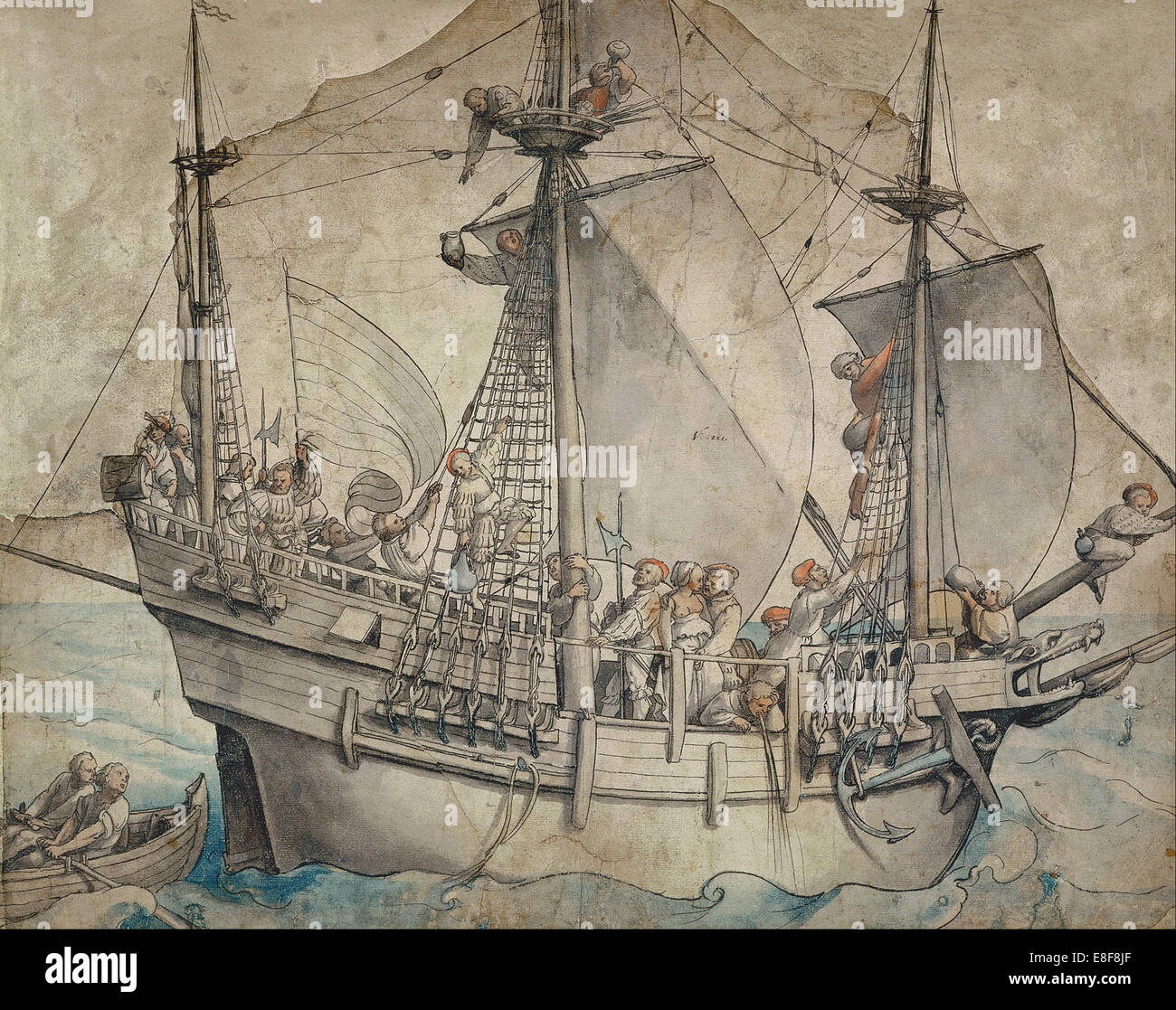 Ship with Revelling Sailors, Lansquenets and a Sutleress. Artist ...