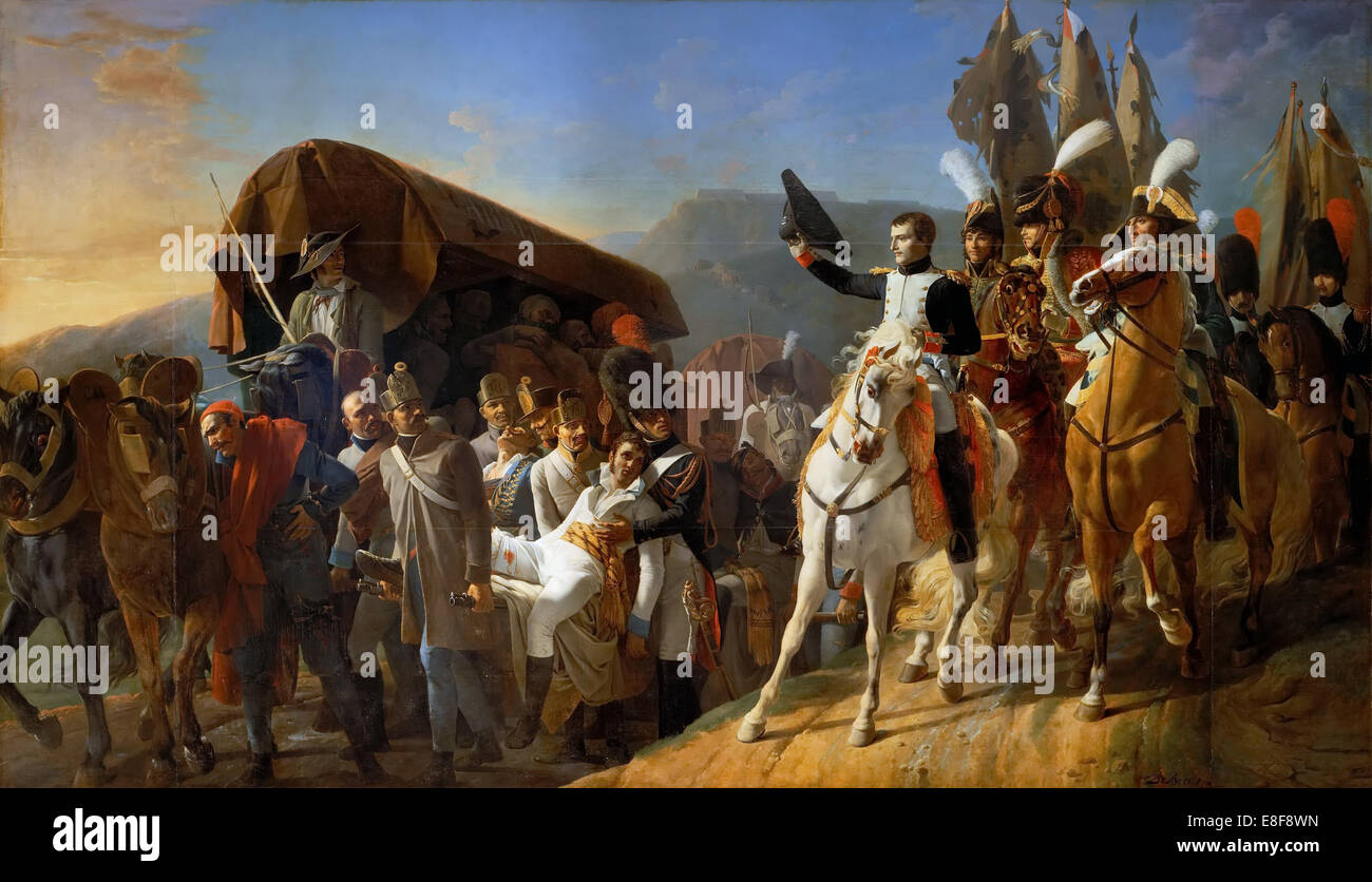 Napoleon Pays Homage to the Courage of the Wounded. Artist: Debret ...