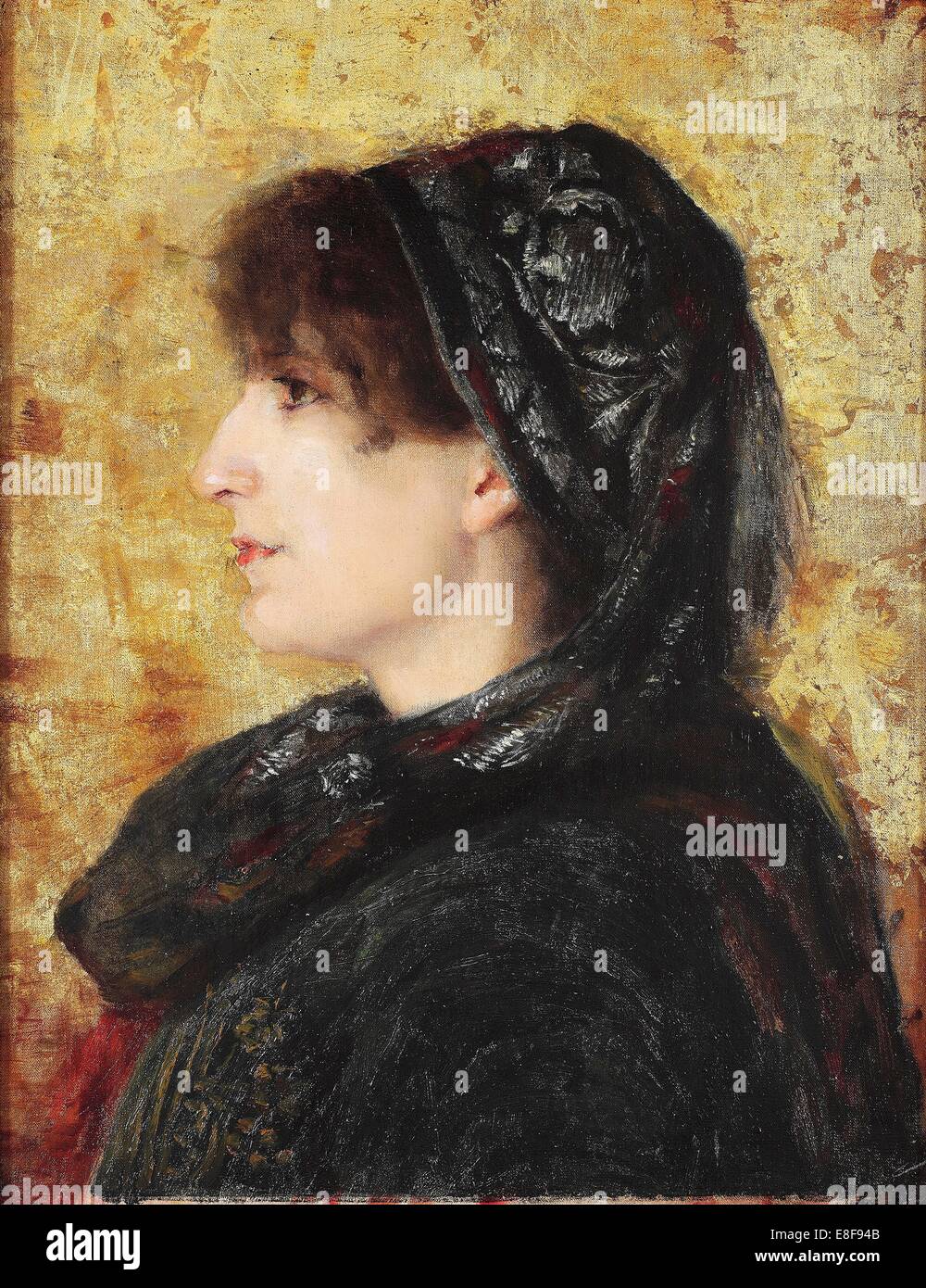 Portrait of Naile Hanim. Artist: Hamdi Bey, Osman (1842-1910 Stock ...