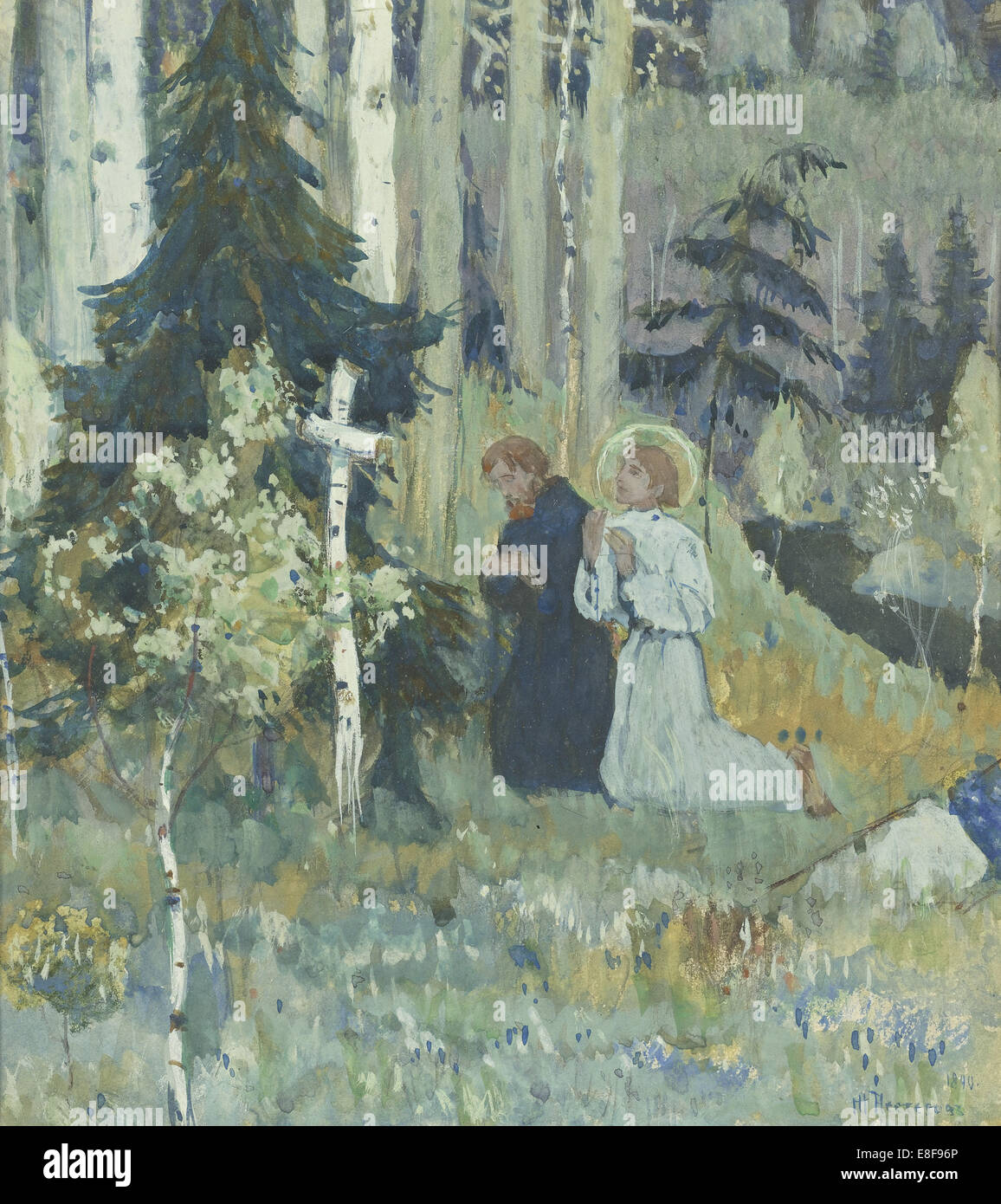 The Founding of the Trinity-Sergius Monastery. Artist: Nesterov ...