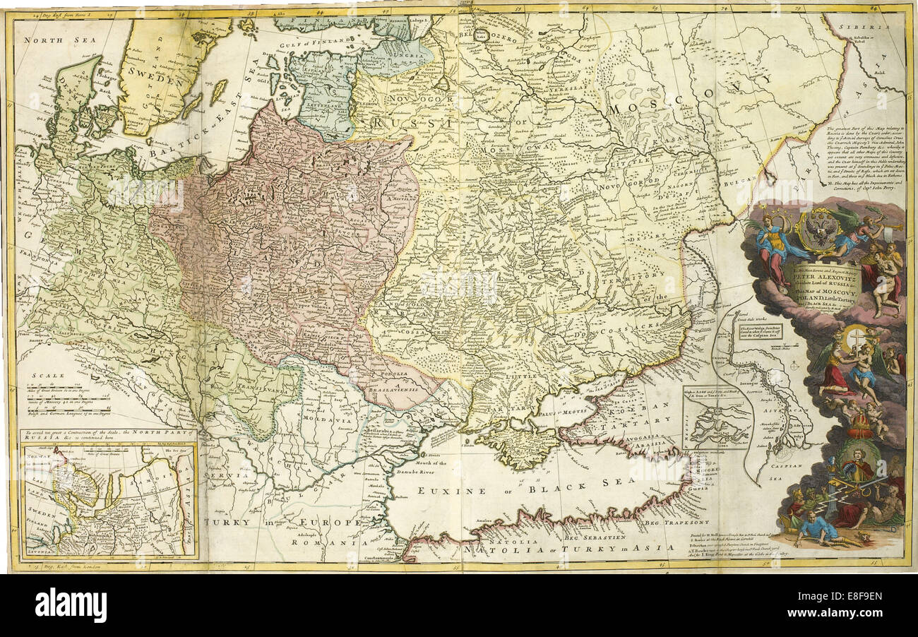 Map of Muscovy. Artist: Moll, Herman (1654-1732 Stock Photo - Alamy
