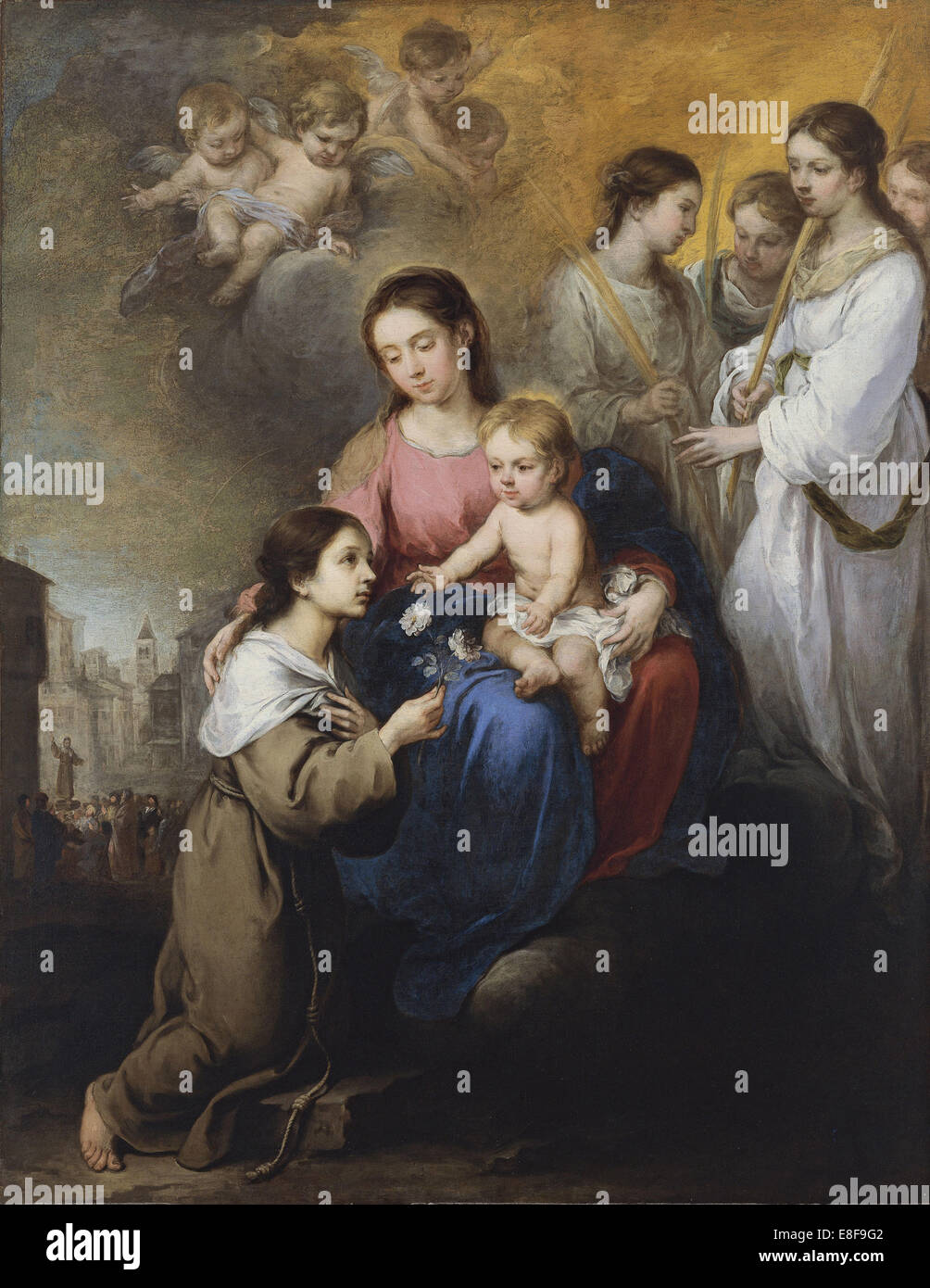 The Virgin and Child with Saint Rose of Viterbo. Artist: Murillo ...