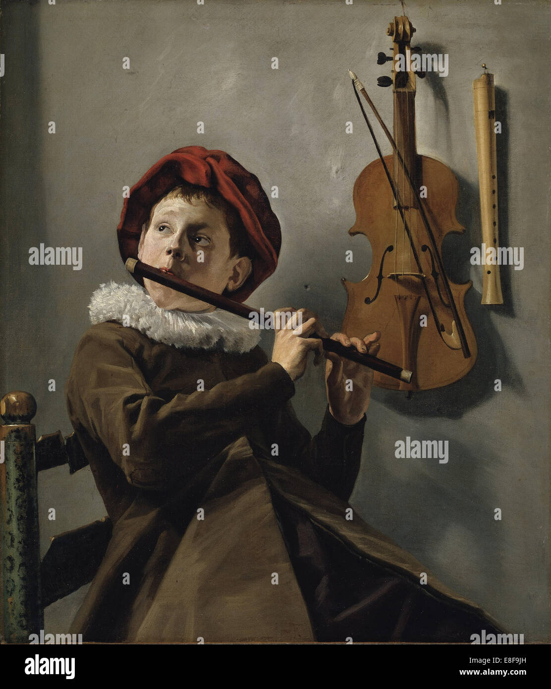 Boy playing the Flute. Artist: Leyster, Judith (1609-1660 Stock Photo ...