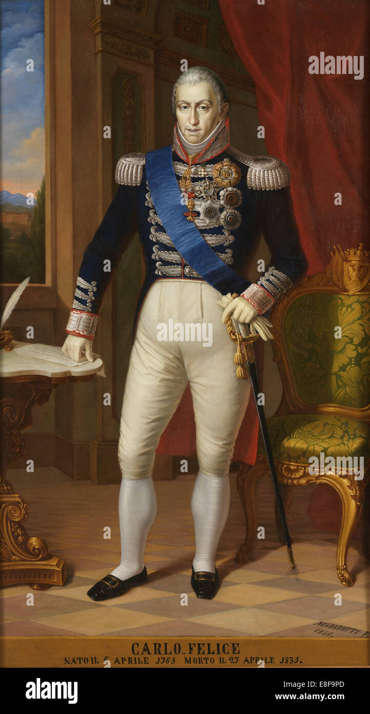 King Charles Felix of Sardinia (1765-1831). Artist: Anonymous Stock ...