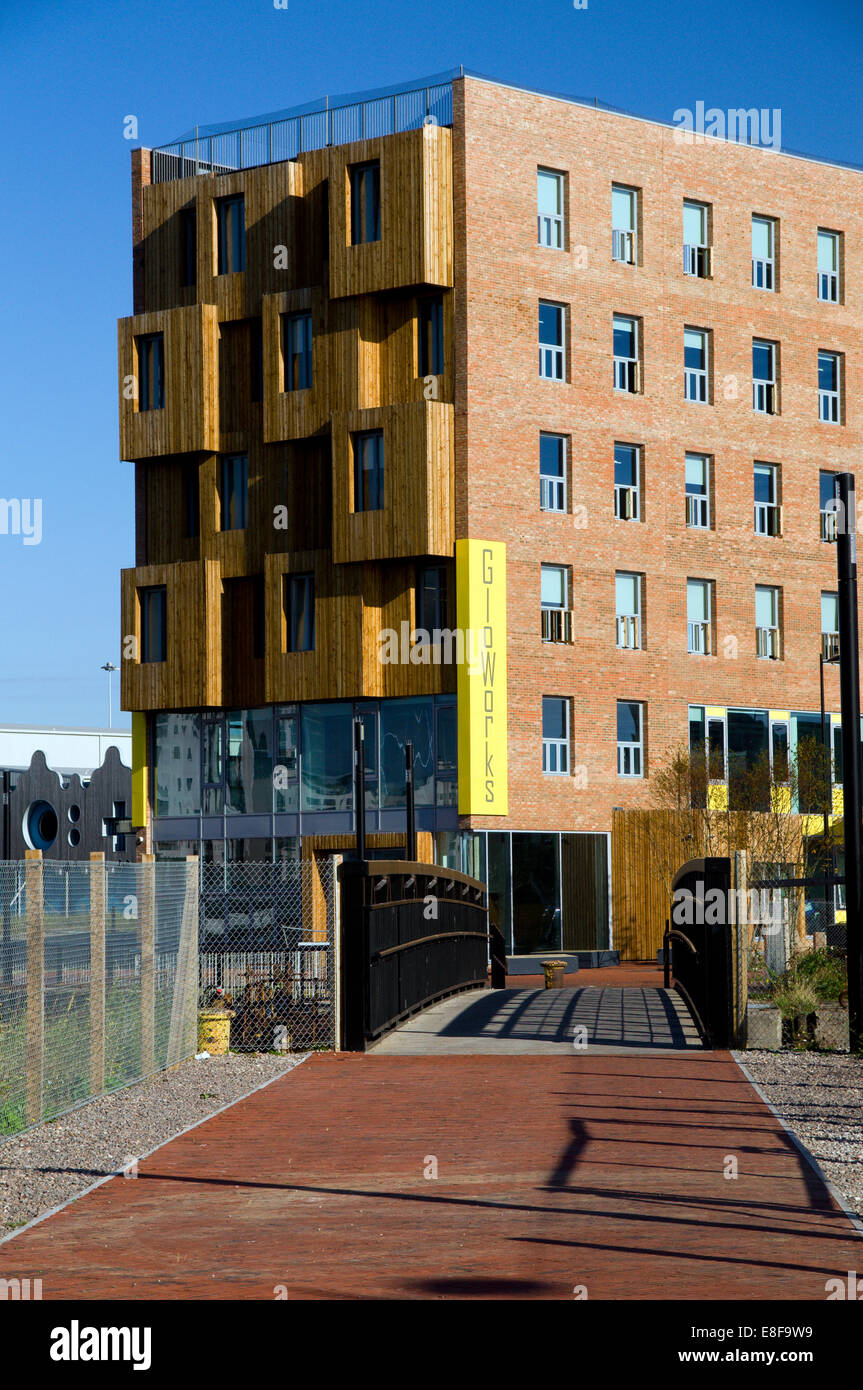 Gloworks creative industries centre, Porth Teigr, Roath Basin, Cardiff ...