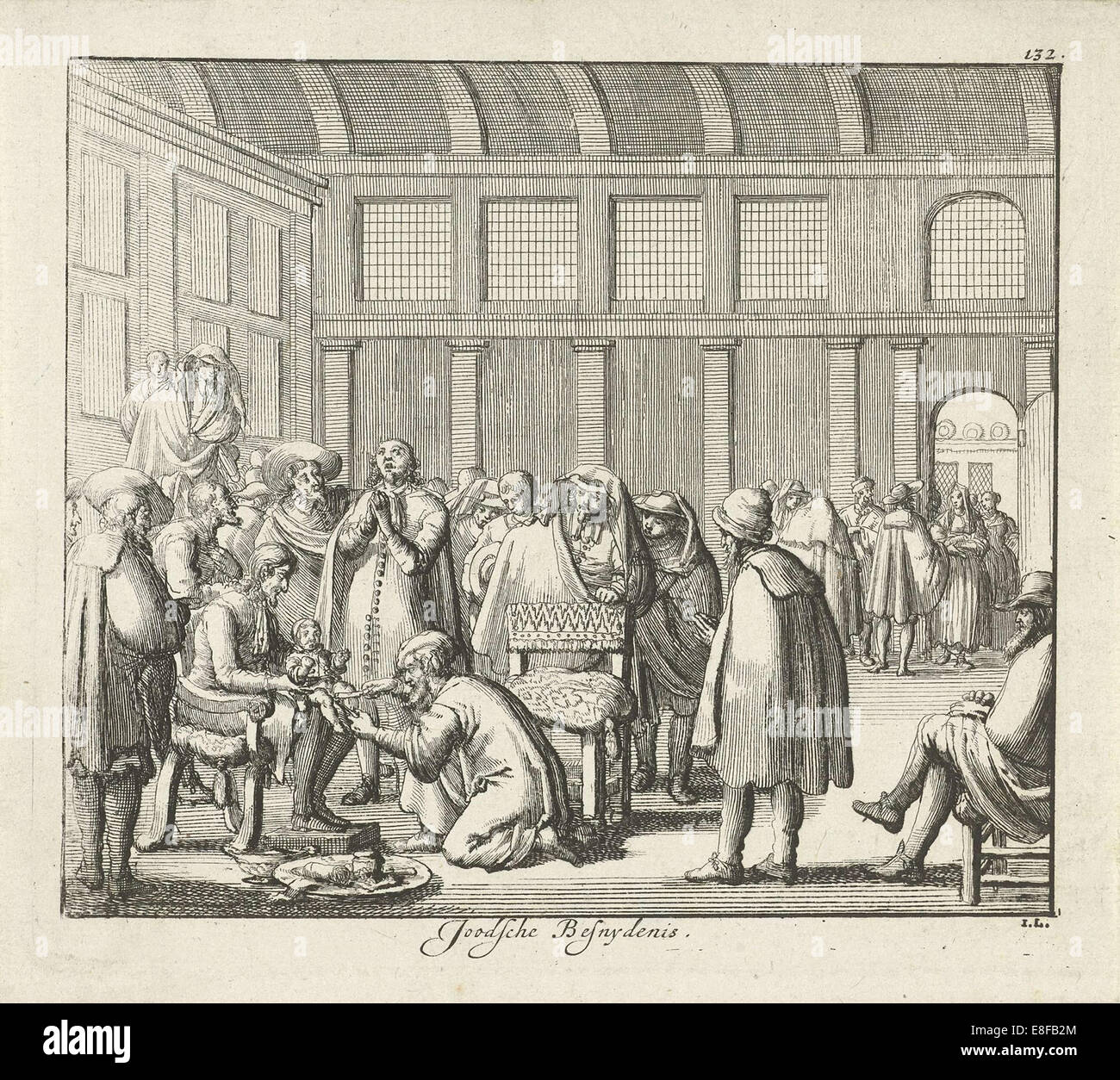 Jewish circumcision. Artist: Luyken, Jan (Johannes) (1649-1712 Stock ...