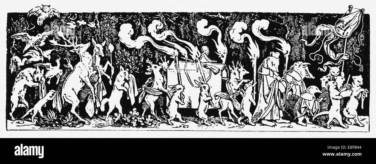 The Hunter's Funeral Procession (From: Munich Bilderbogen No 44 ...