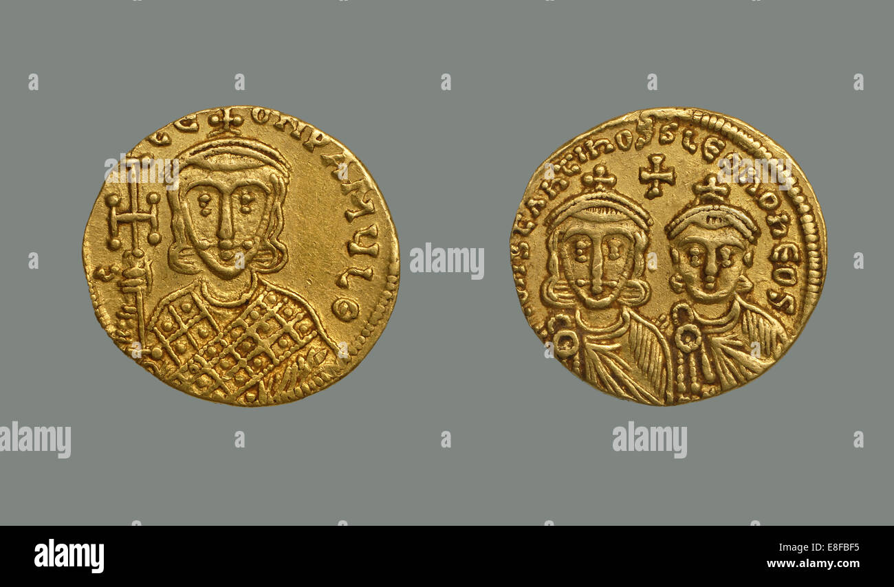 Solidus of Emperor Constantine V (751-775). Artist: Numismatic, Ancient ...