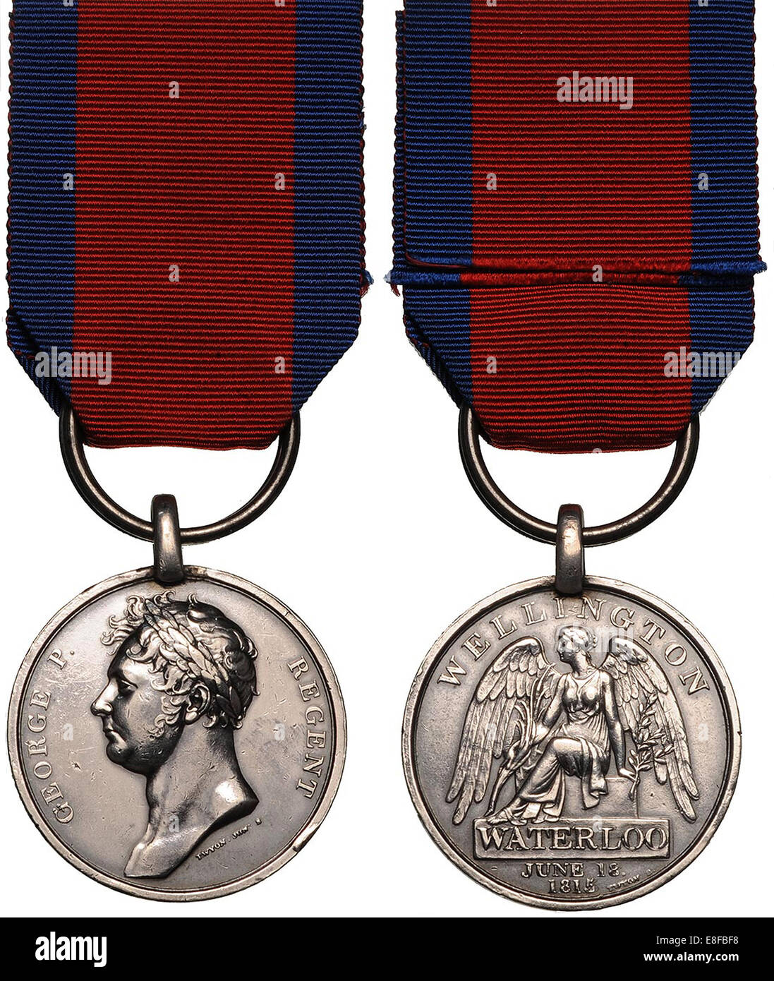 The Waterloo Medal. Artist: Orders, decorations and medals Stock Photo ...