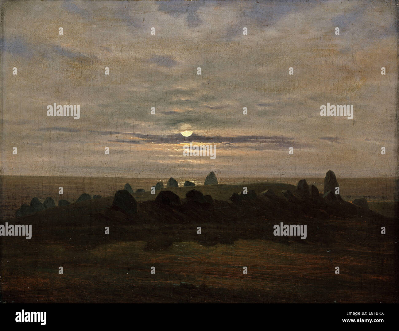 Stone age stronghold at Nobbin, island of Rügen. Artist: Carus, Carl ...