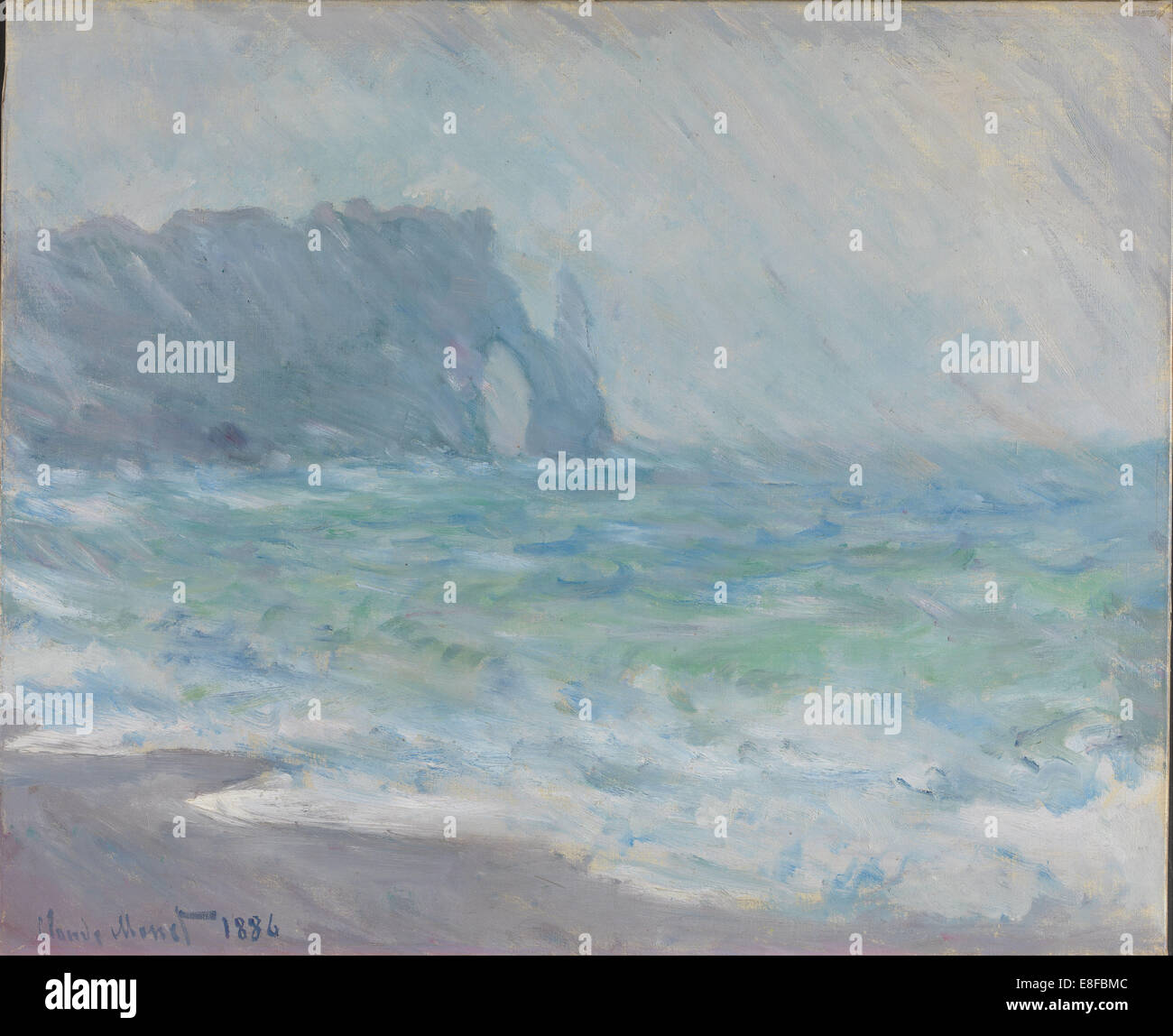 Rain in Étretat. Artist: Monet, Claude (1840-1926 Stock Photo - Alamy