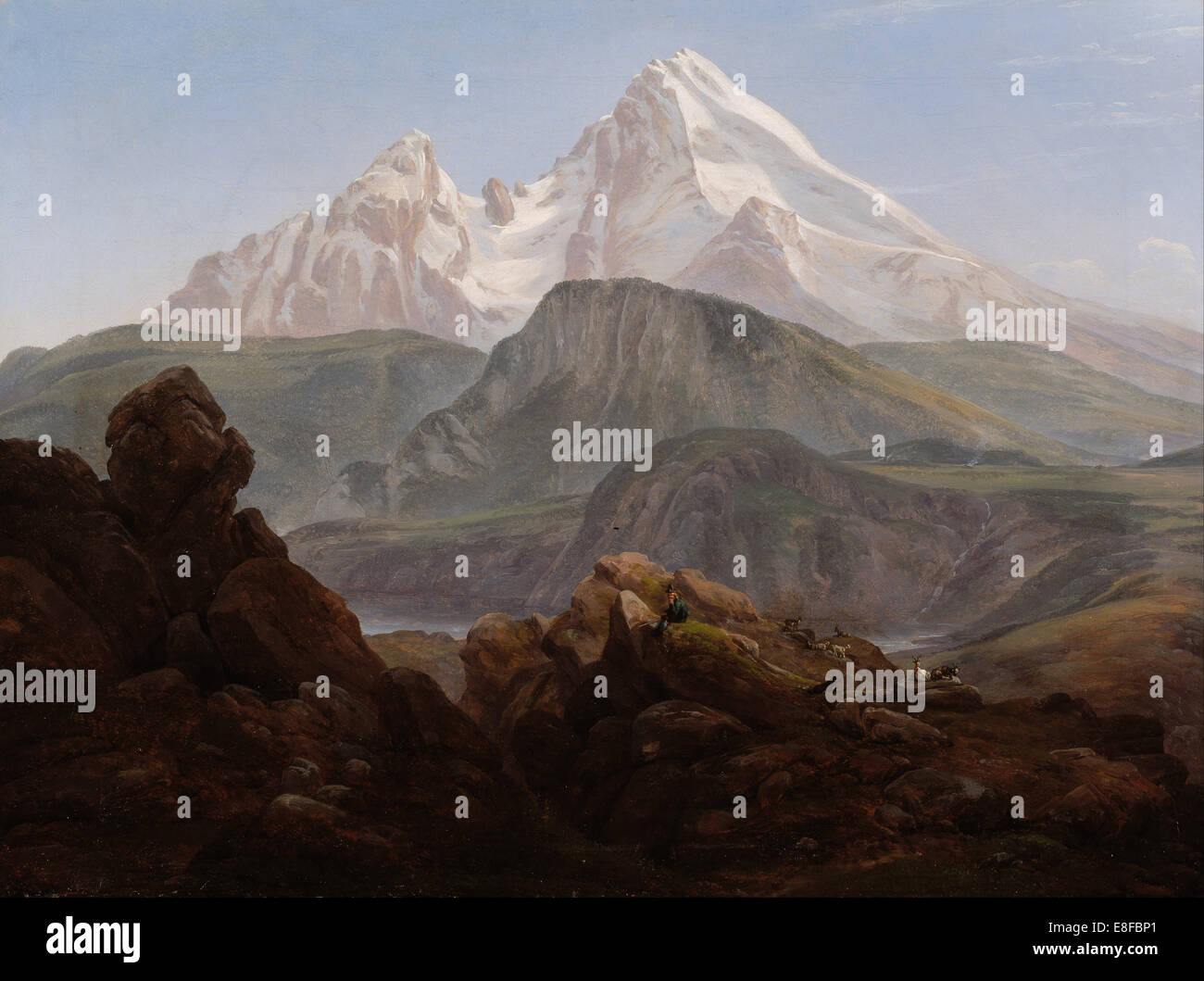 The Watzmann. Artist: Dahl, Johan Christian Clausen (1788-1857 Stock ...