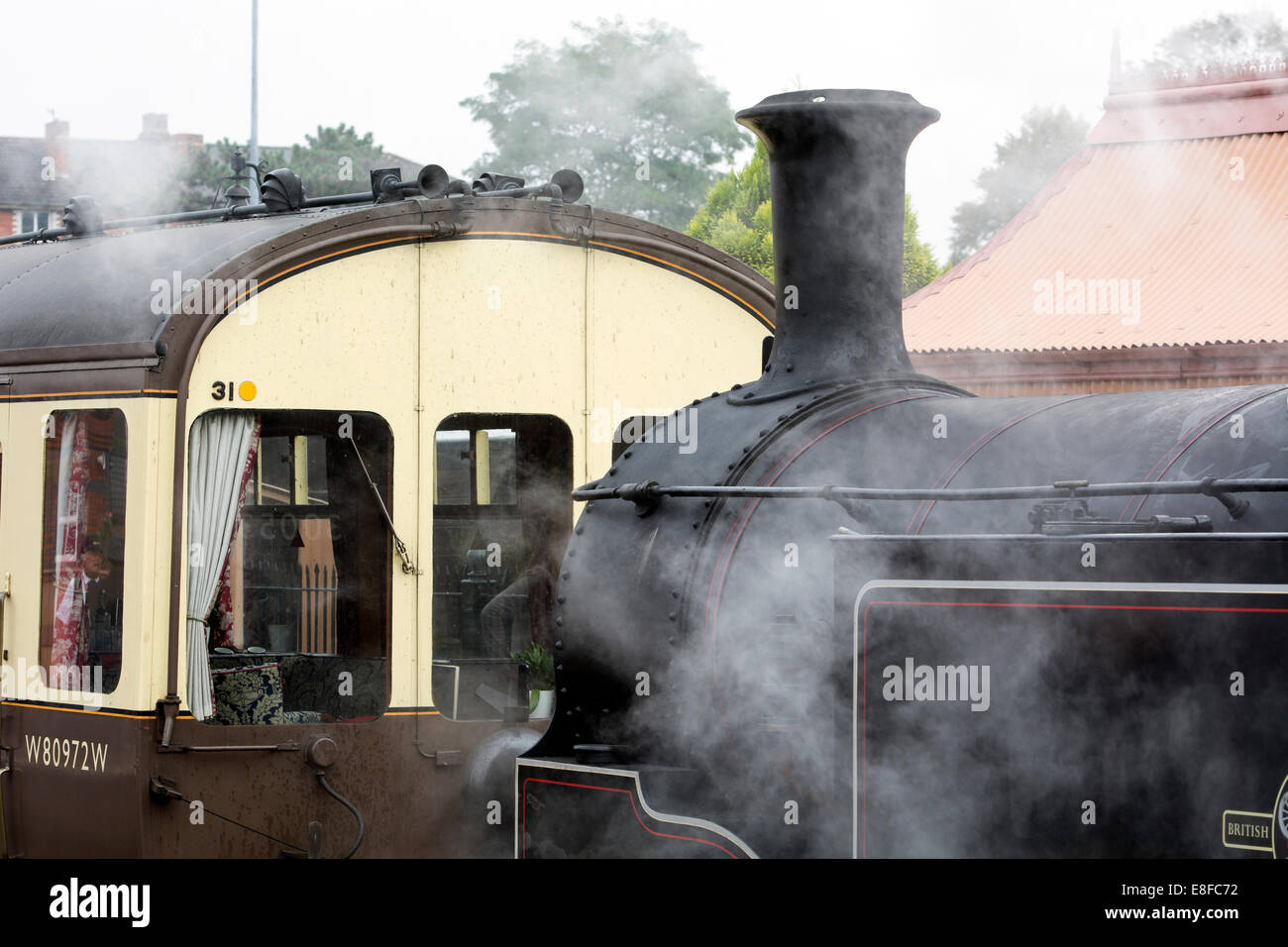 LSWR M7 class steam locomotive No. 30053 on the Severn Valley Railway ...