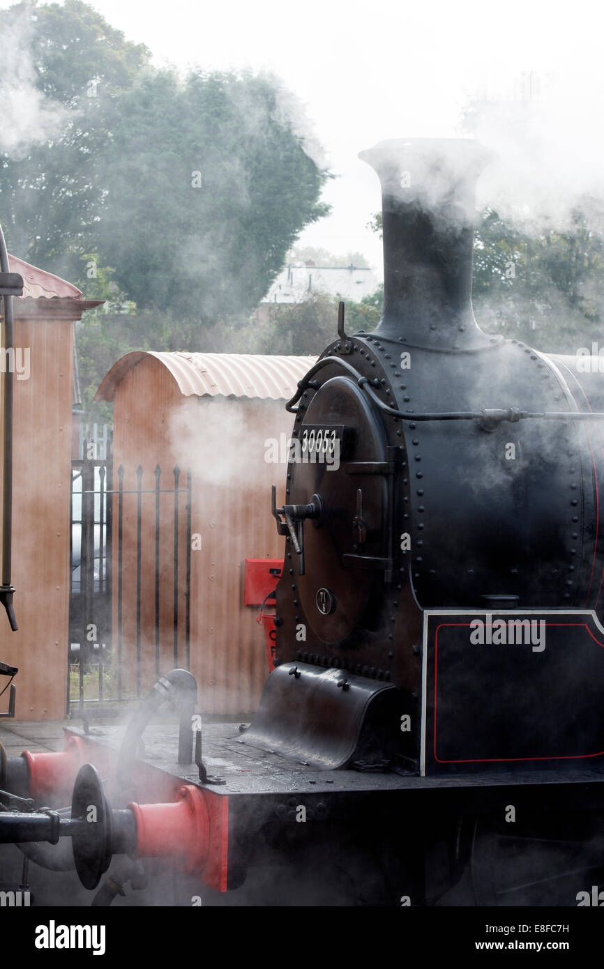 LSWR M7 class steam locomotive No. 30053 on the Severn Valley Railway ...