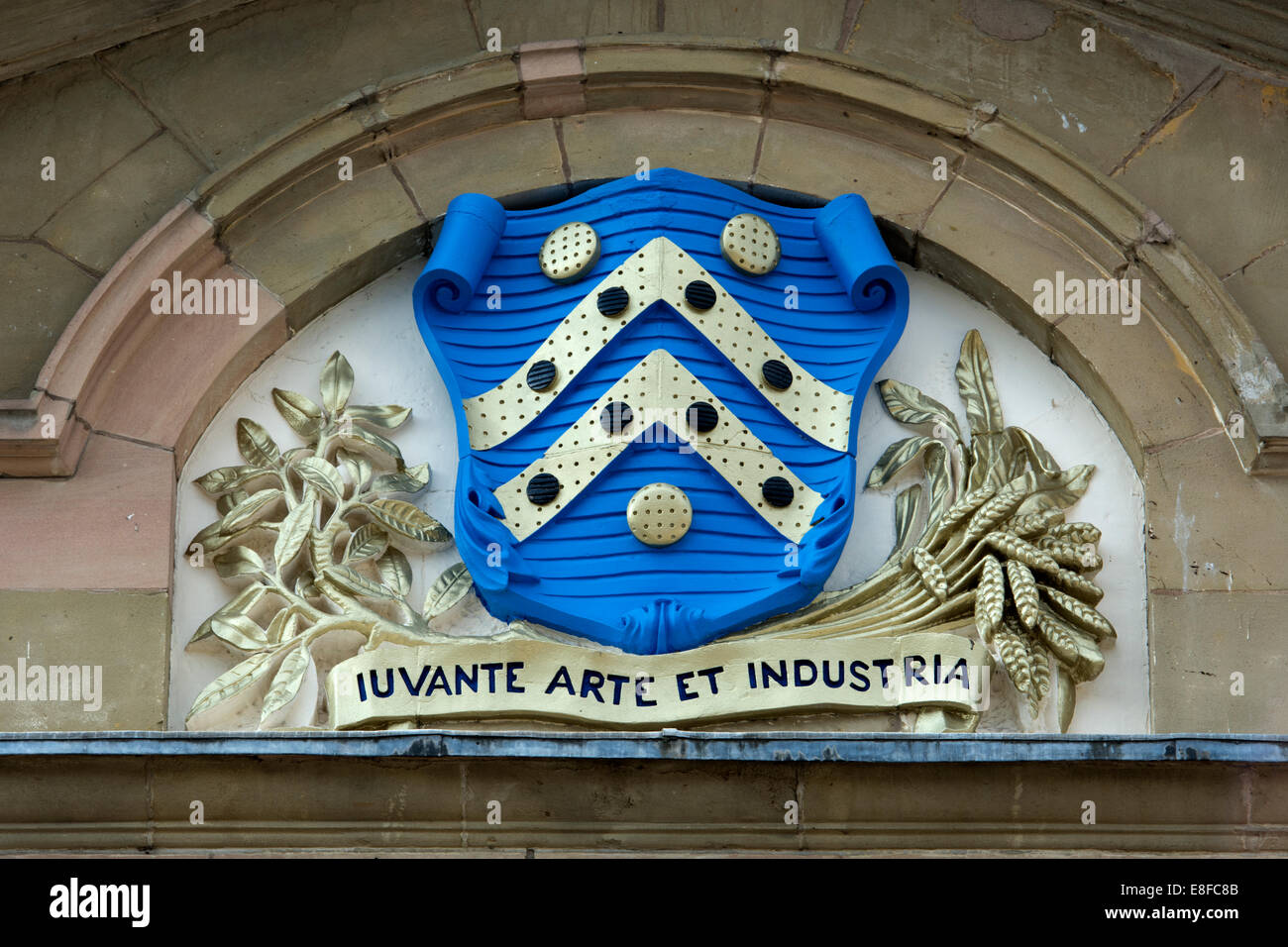 Kidderminster Borough coat of arms on town hall, Kidderminster ...