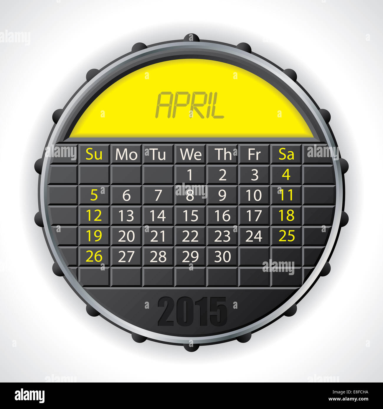 April month calendar hi-res stock photography and images - Alamy