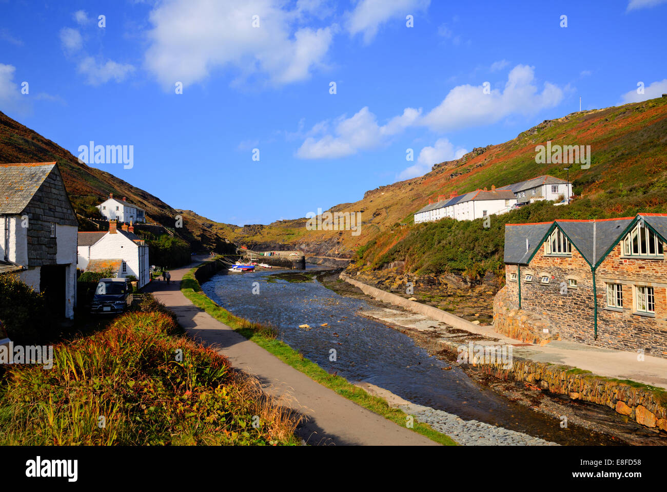 Boscastle river North Cornwall between Bude and Tintagel England UK on ...