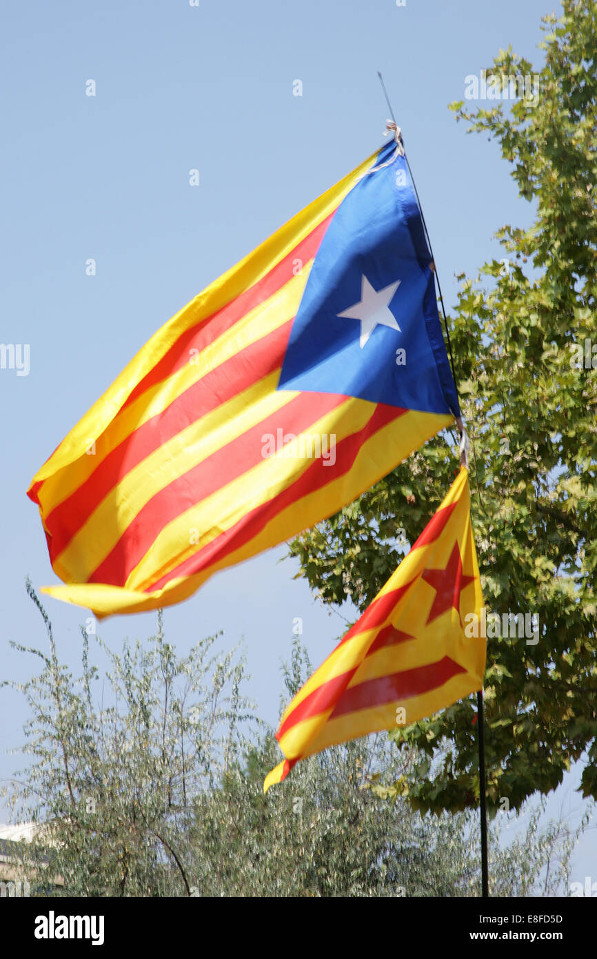 Catalonia national flags hi-res stock photography and images - Alamy